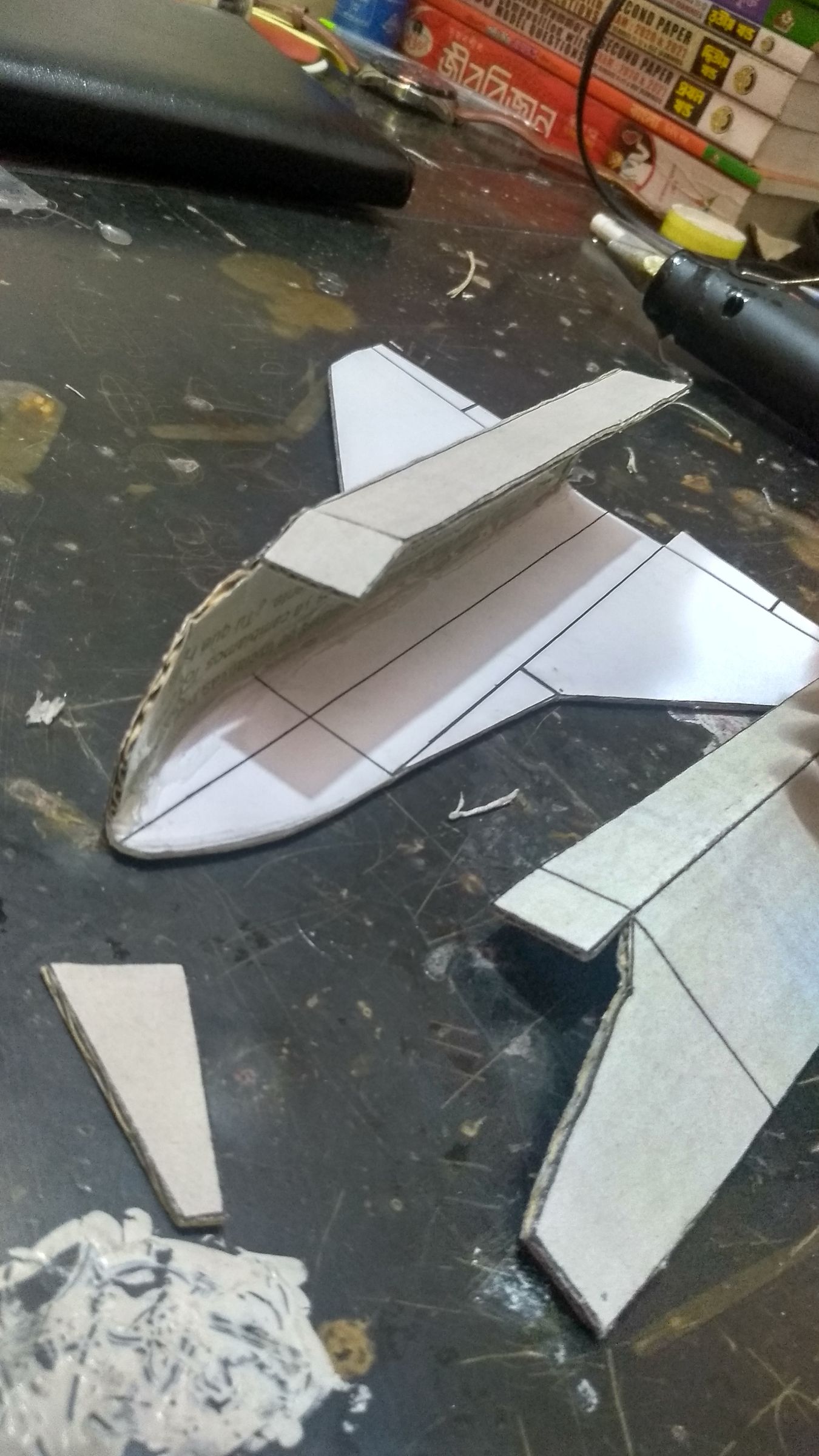 Space Shuttle Atlantis Cardboard Model (With Detachable Cardboard Stand ...