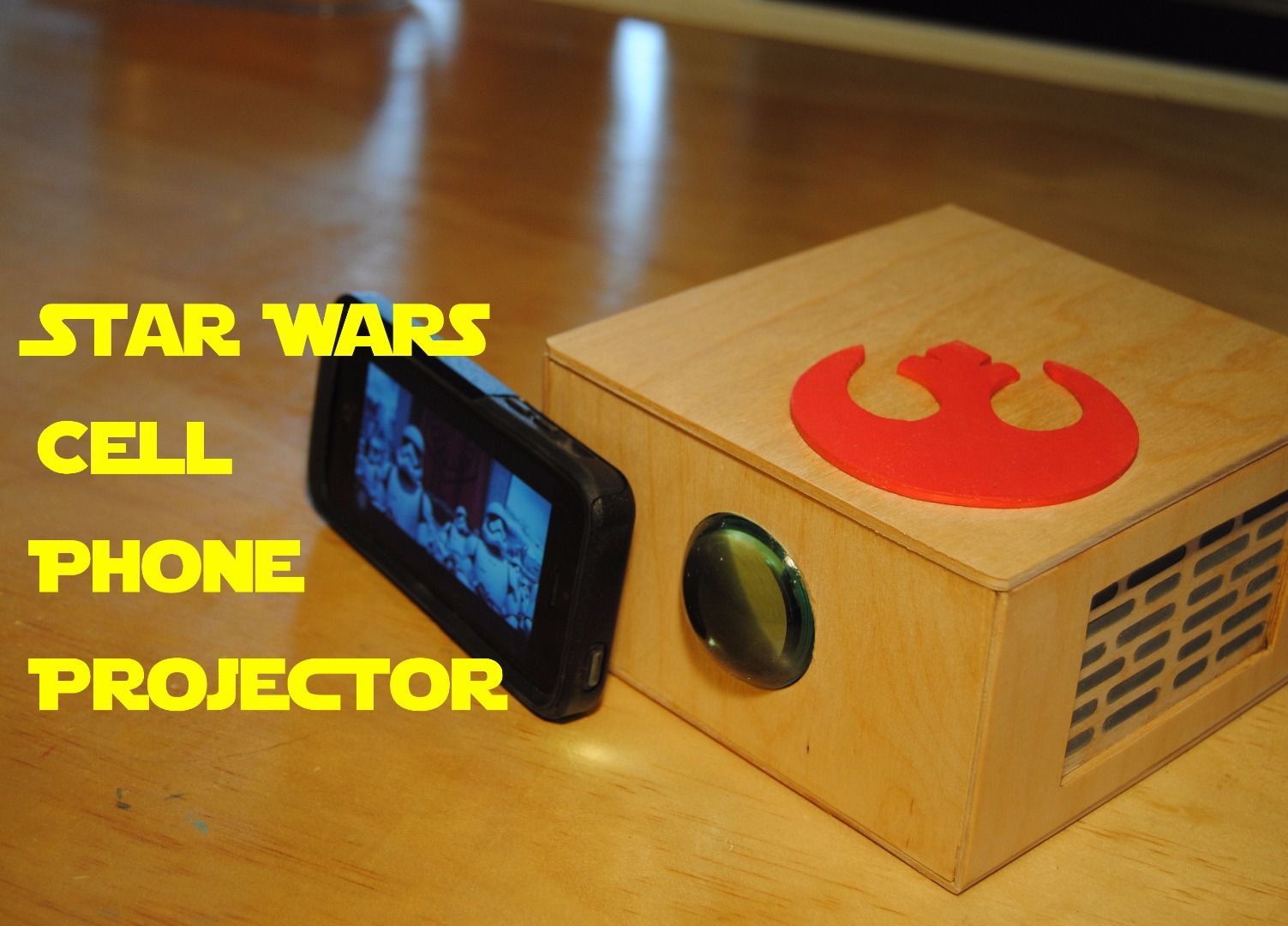 Wooden Cell Phone Projector! : 5 Steps (with Pictures) - Instructables