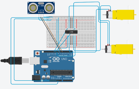 Obstacle Avoiding Robot - TinkerCAD Simulation : 3 Steps - Instructables