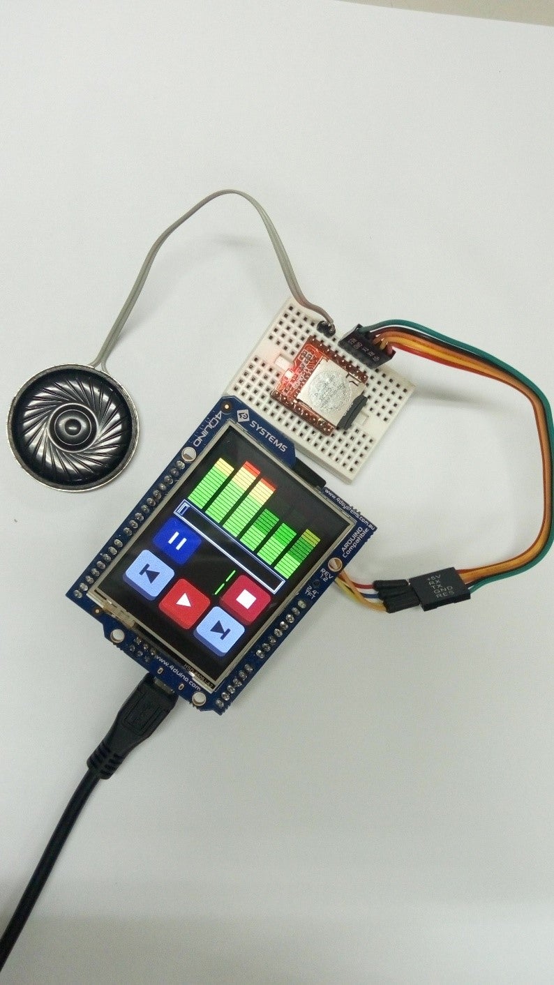 Mp3 Player Using 4duino And Somo Ii 4 Steps Instructables