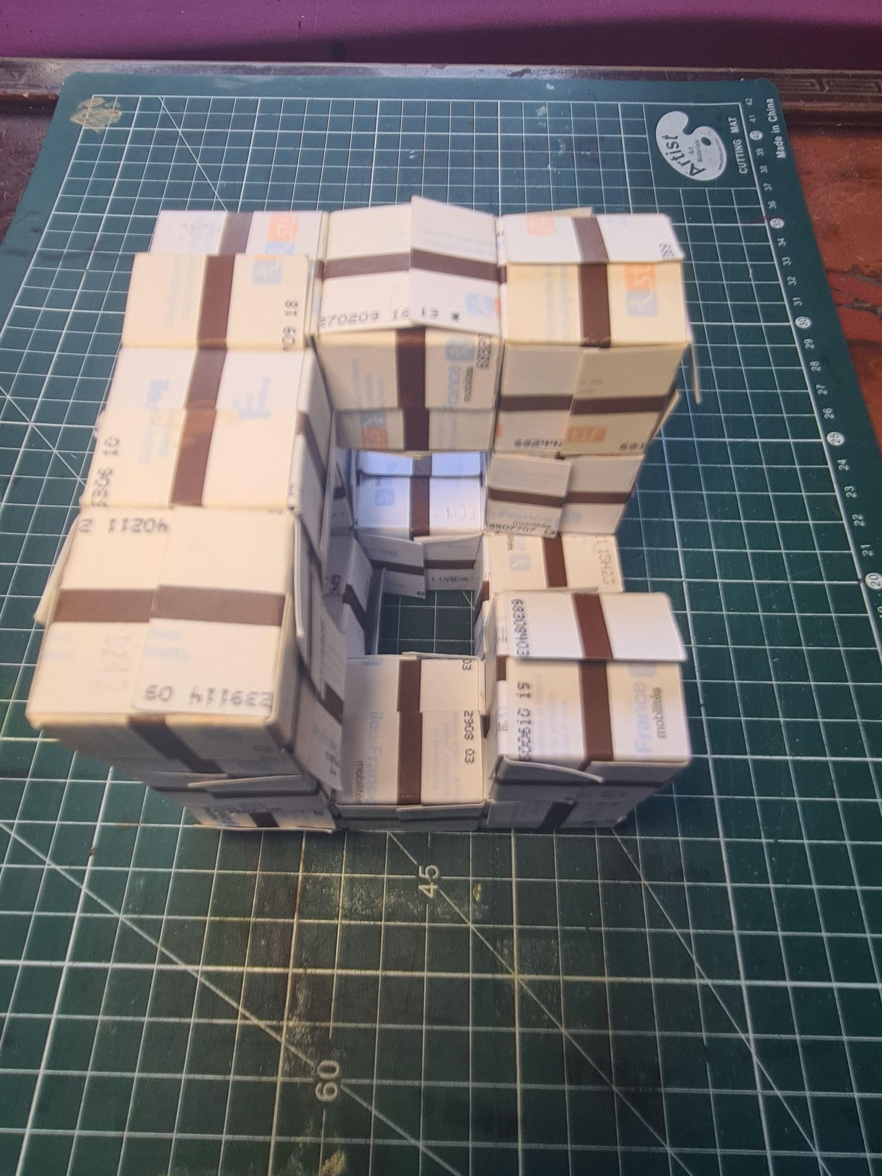 Menger's Cube Cardboard Lampshade Made From Metro Tickets : 9 Steps ...