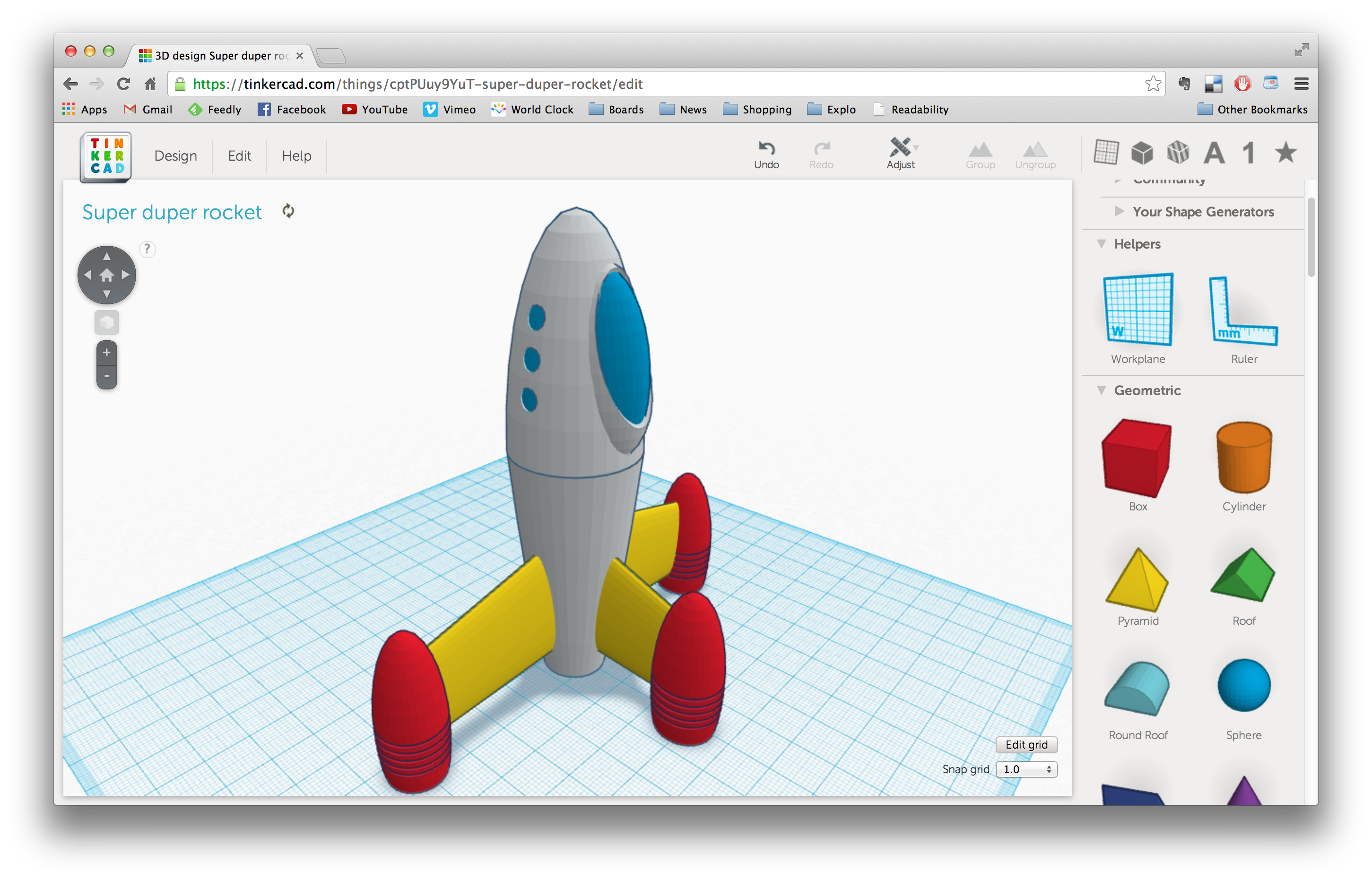 Beyond the Blocks: Super Duper Rocket With Tinkercad : 7 Steps ...