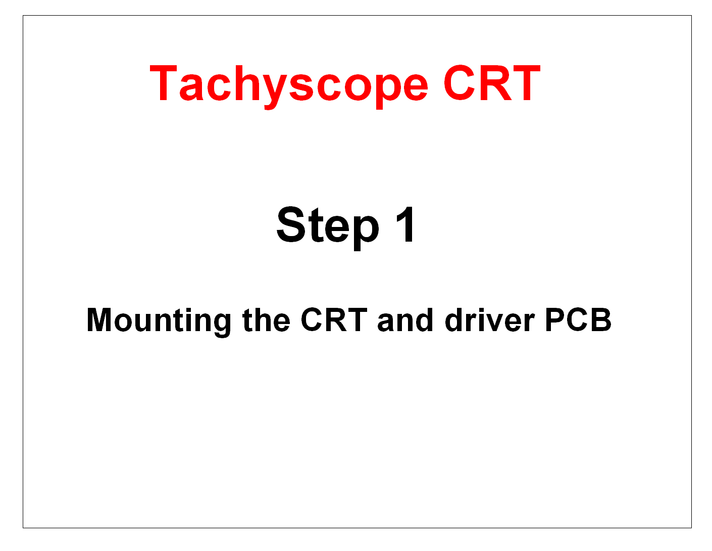 " Tachyscope CRT " a POV Display Project : 5 Steps - Instructables