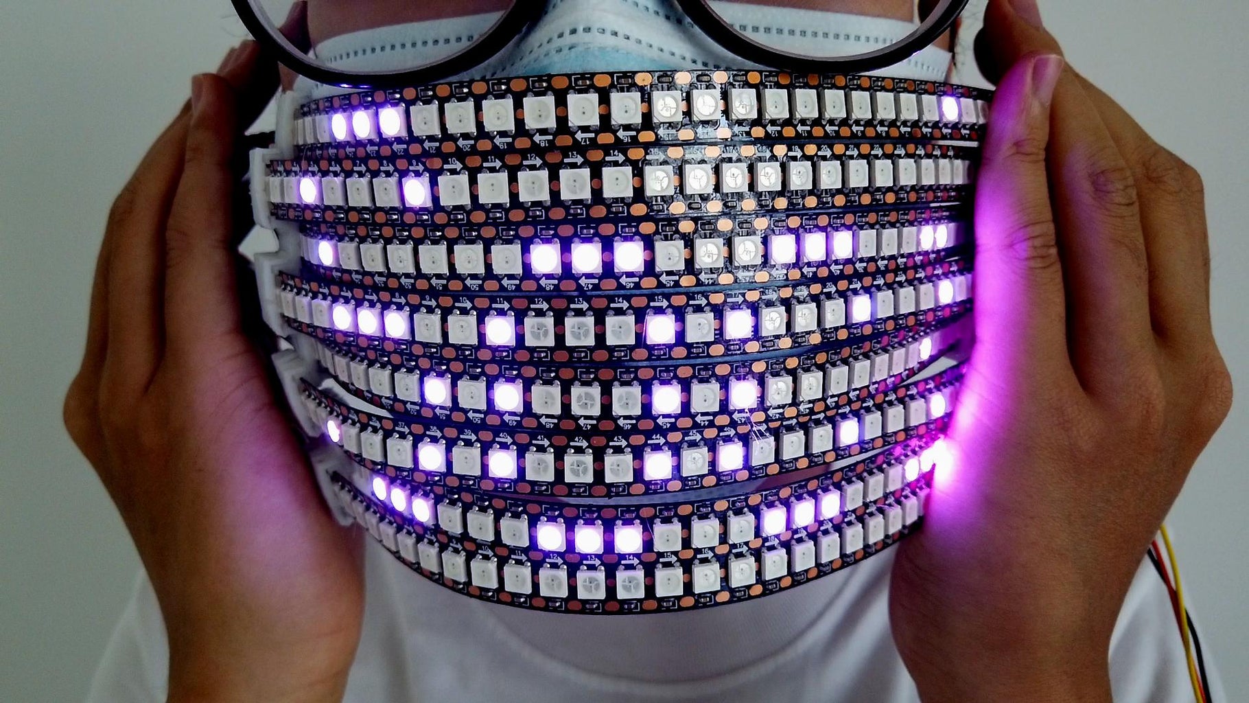 How To Make Leds Diy Face Mask Using Led Strip Arduino Nano Instructables