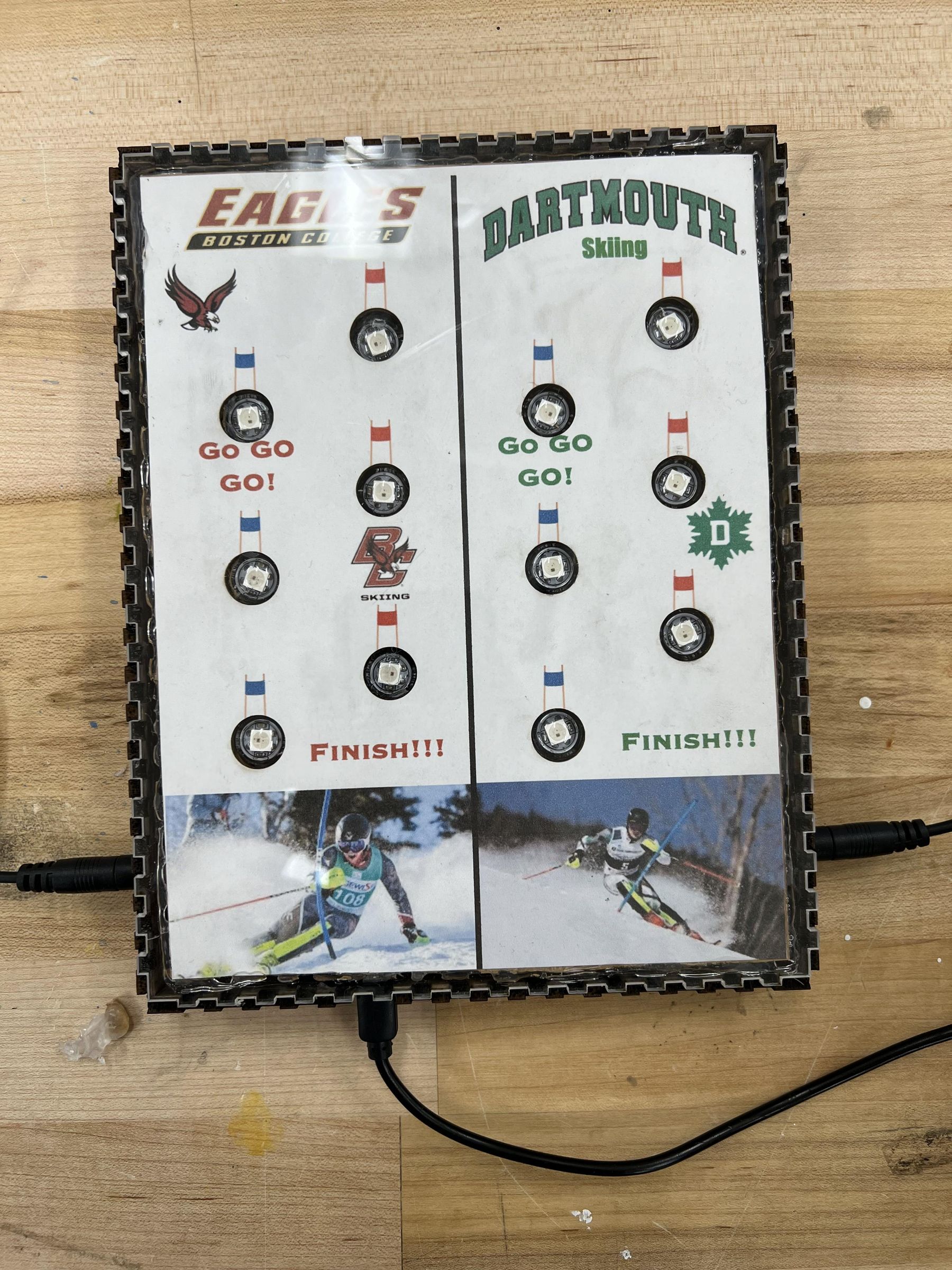 Boston College LED Ski Racing Game! : 3 Steps - Instructables