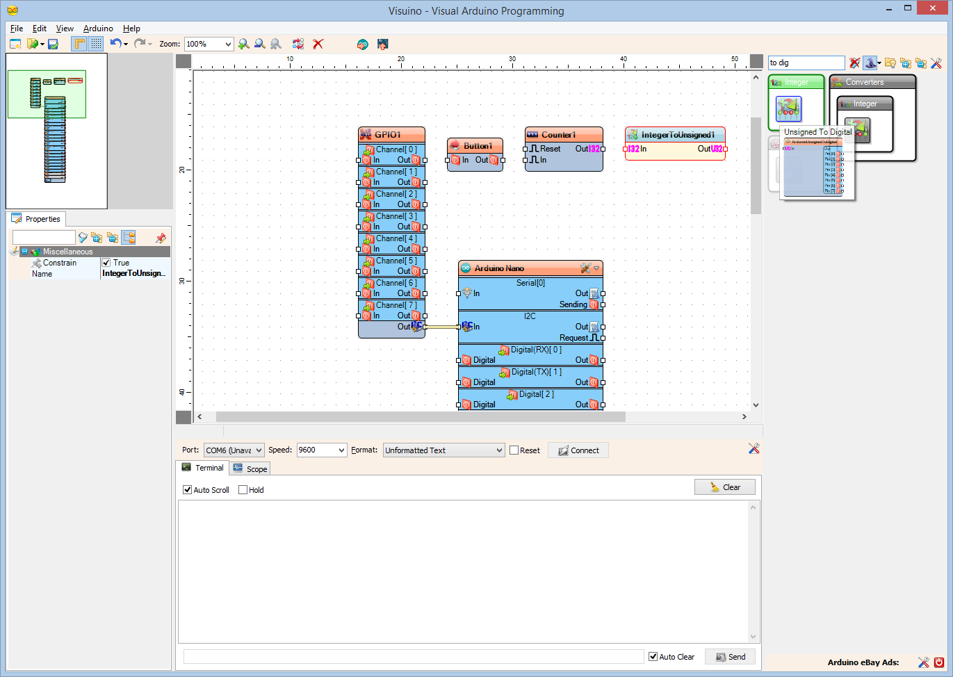 Arduino and Visuino: Use PCF8574/PCF8574A I2C GPIO to Add More Digital ...