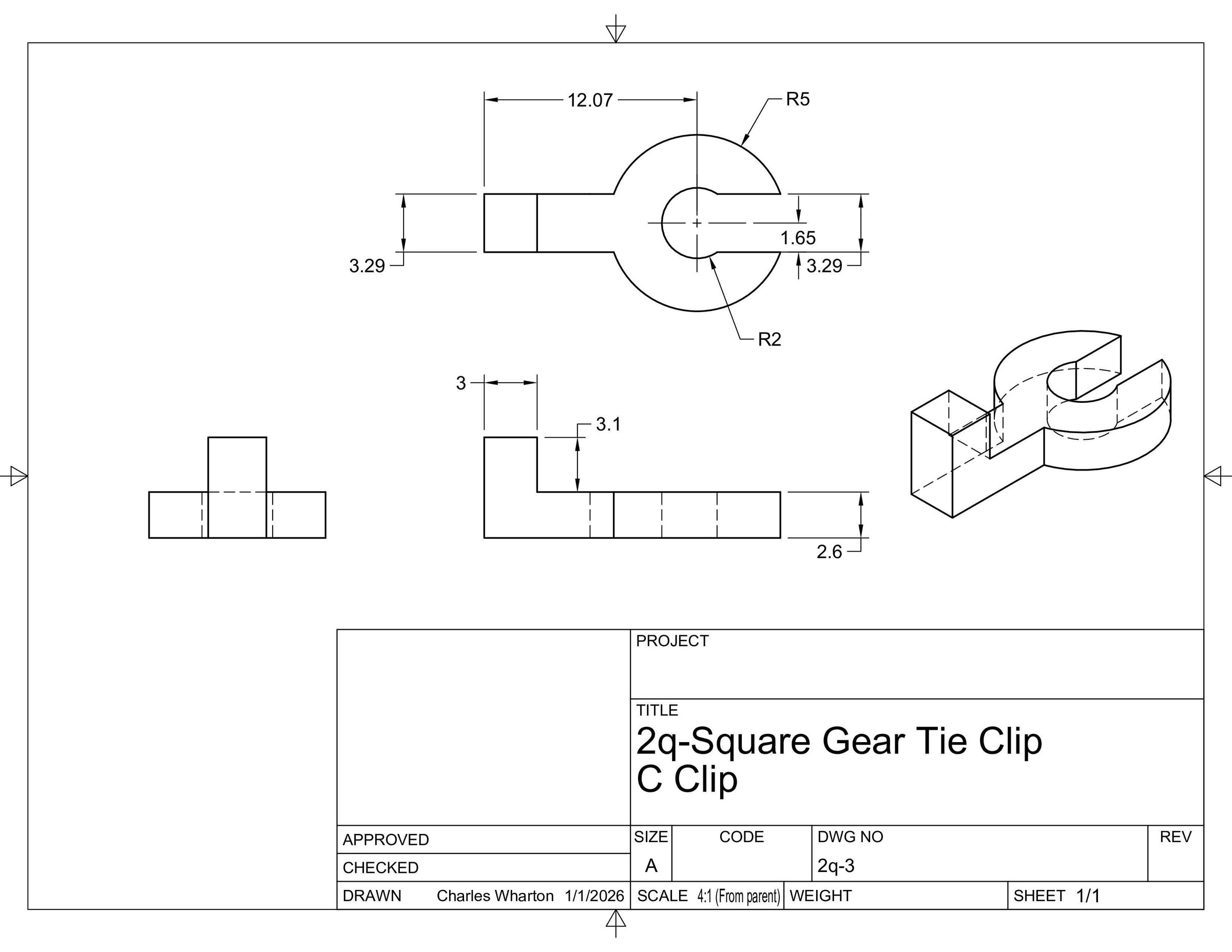 Square Gears Tie Clip : 8 Steps (with Pictures) - Instructables