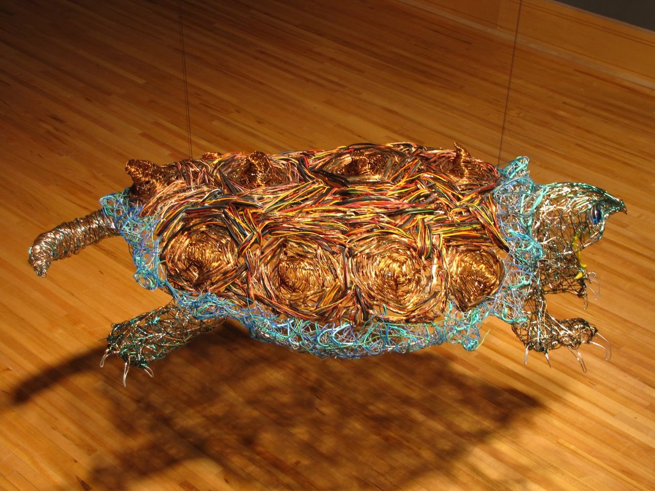 Alligator Snapping Turtle Sculpture Made From Recuperated Stripped ...