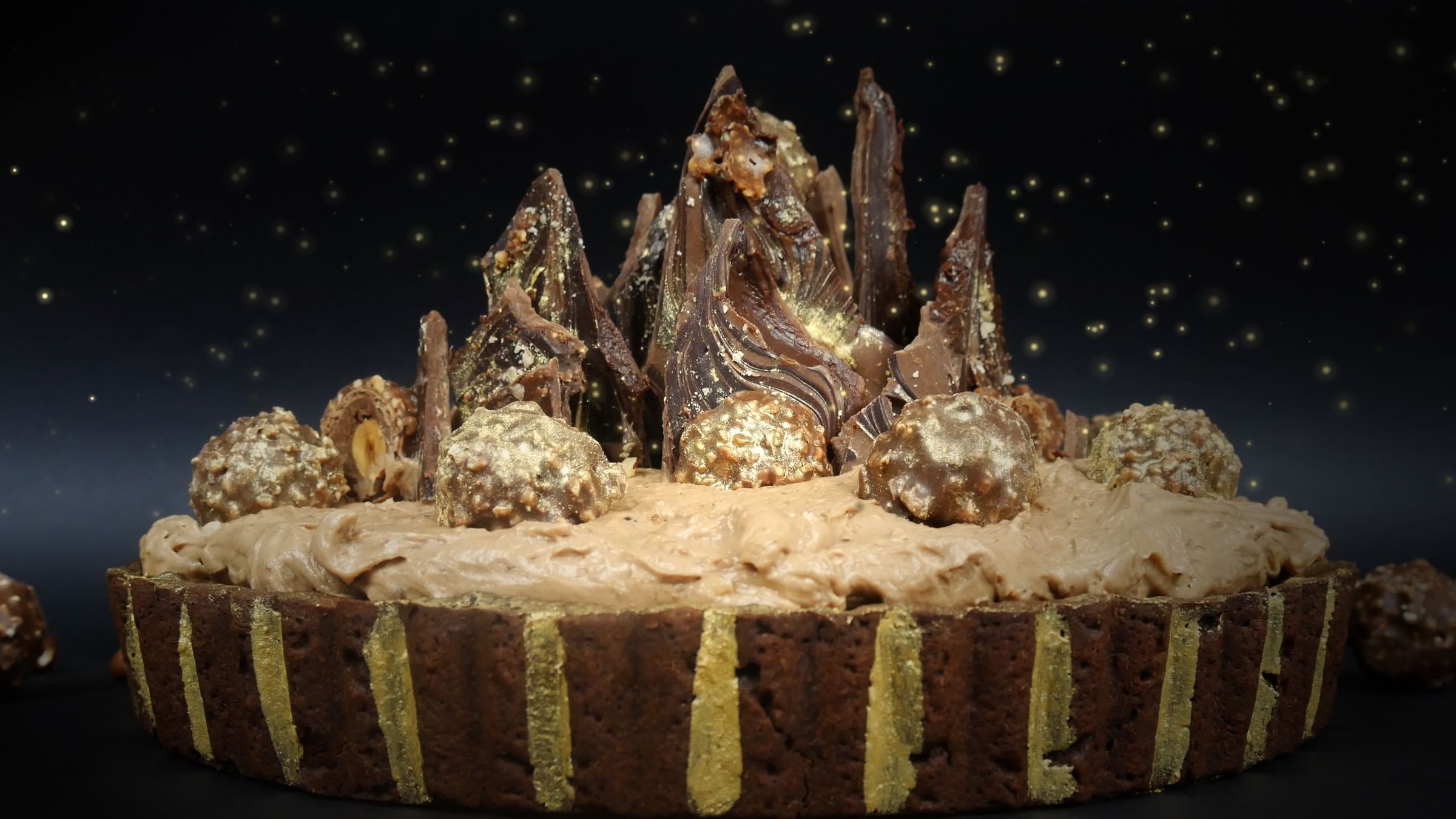 FERRERO ROCHER NUTELLA BROWNIE TART WITH NUTELLA BUTTERCREAM & FERRERO ...