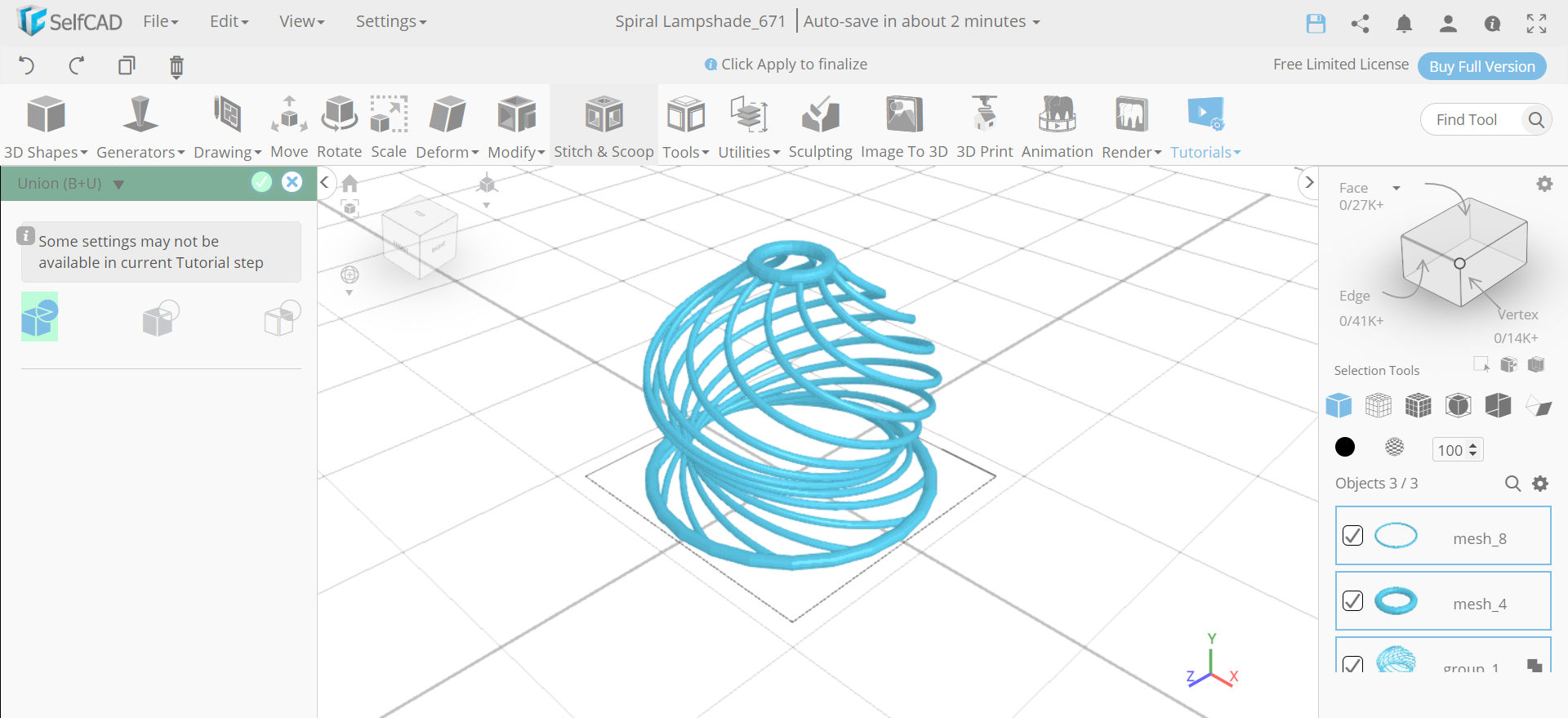 HOW TO CREATE 3D WIREFRAME MODELS LIKE SPIRAL LAMP SHADE AND OUTDOOR ...
