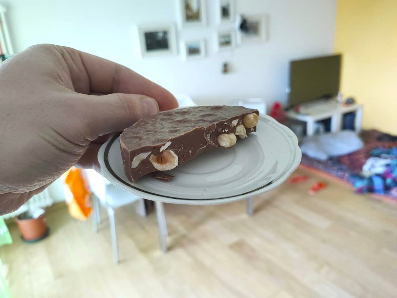 Moon Shaped Chocolate With Hazelnuts, Based on Real 3D Data of the Moon ...