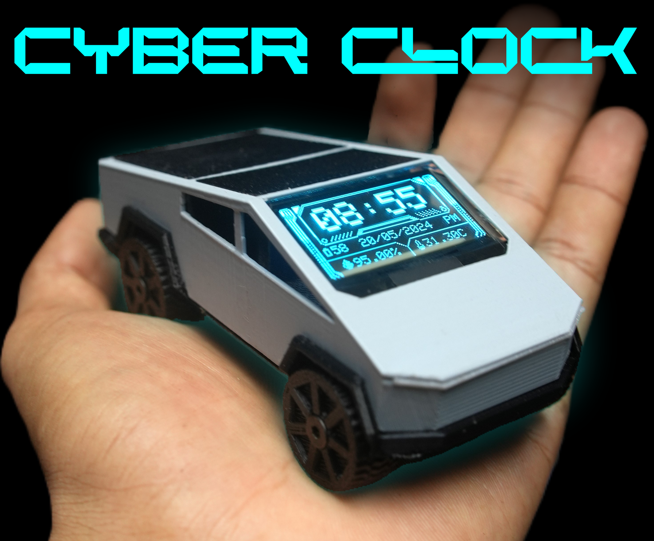 Cyber Clock an IoT OLED Desk Clock With Hygro-Thermometer : 7 Steps ...