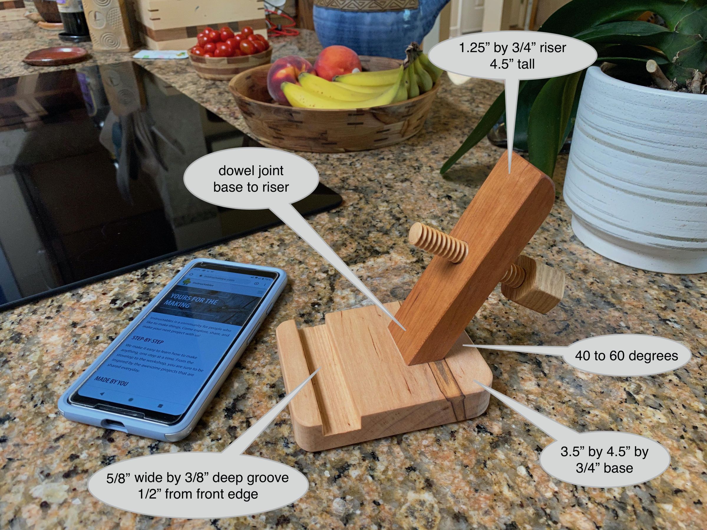 Reading While Standing - Adjustable Phone Stand : 8 Steps (with ...