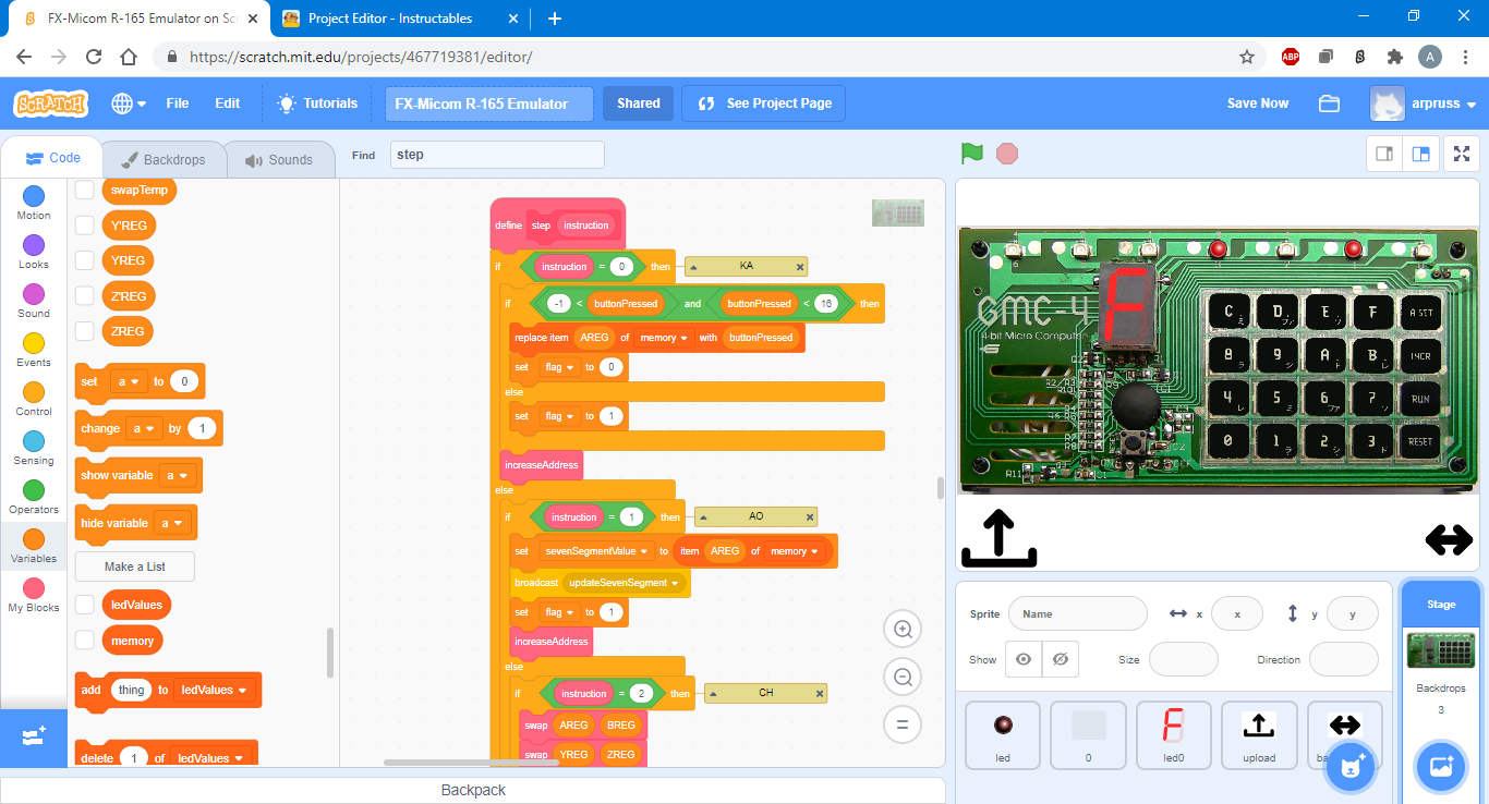 Radio Shack Microcomputer Trainer Emulator in Scratch : 11 Steps (with ...