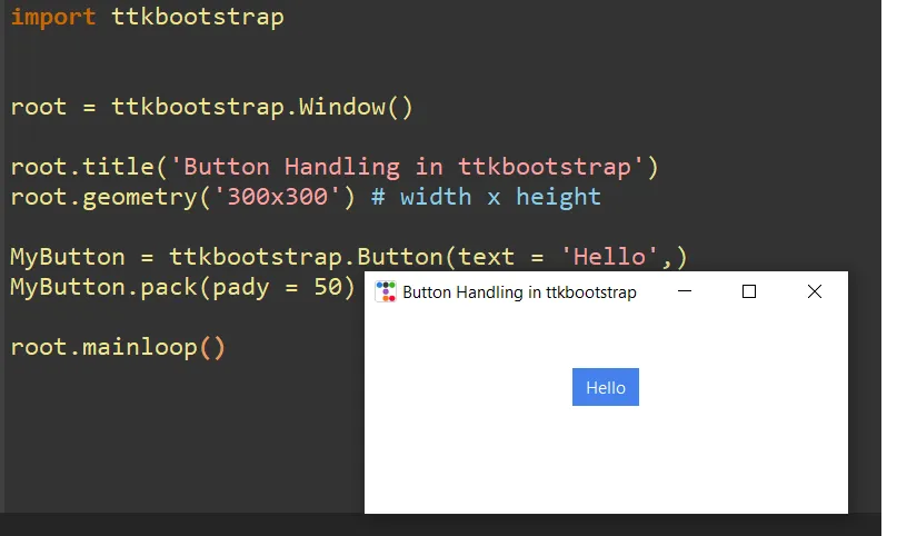 How to Create a Button and Handle Button Click Events in Tkinter (ttkbootstrap) With Python ...