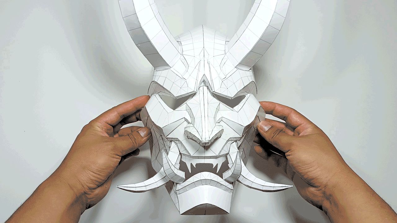 Paper Oni Mask : 45 Steps (with Pictures) - Instructables