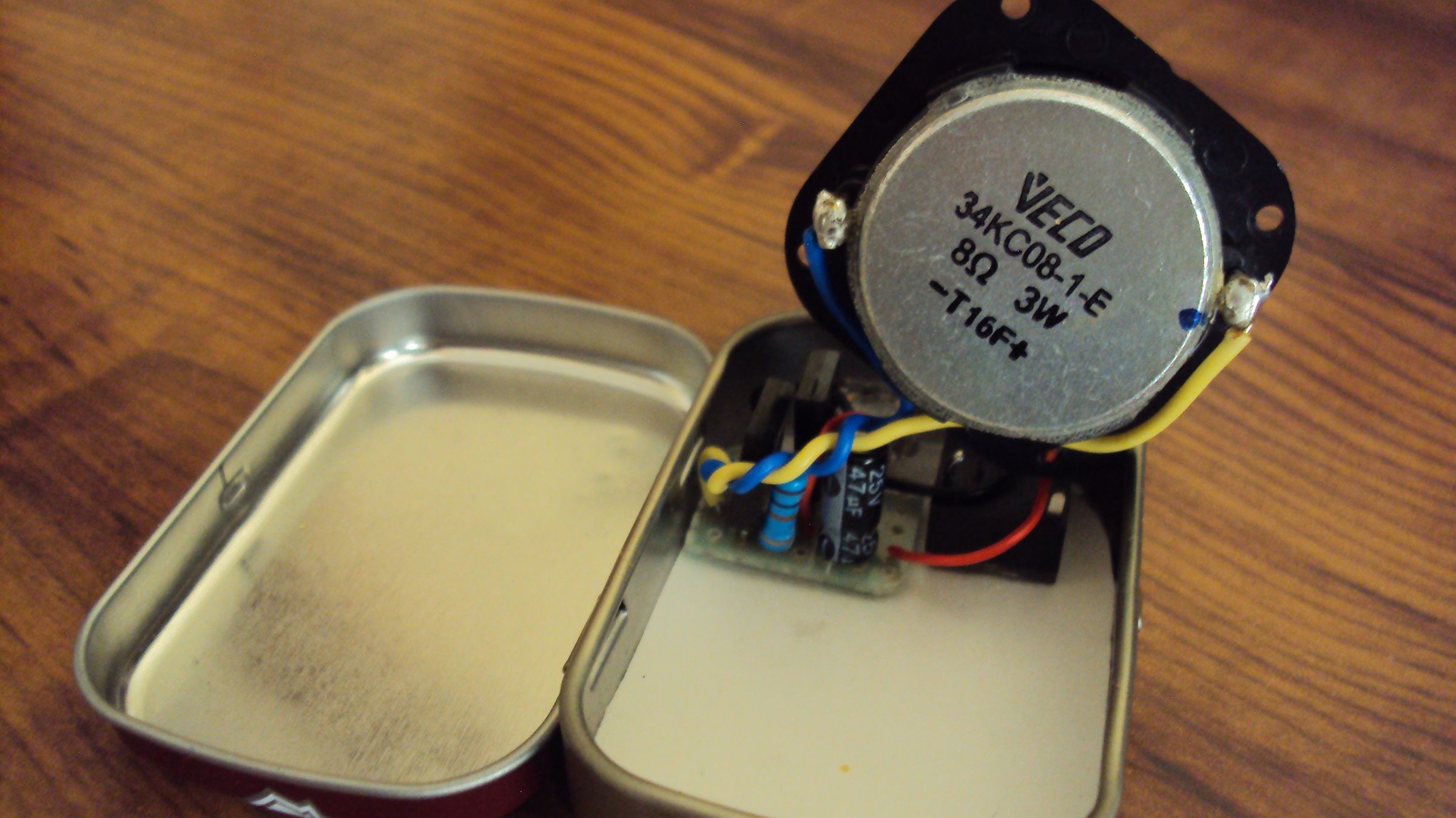 Altoid Tin Speaker Schematics