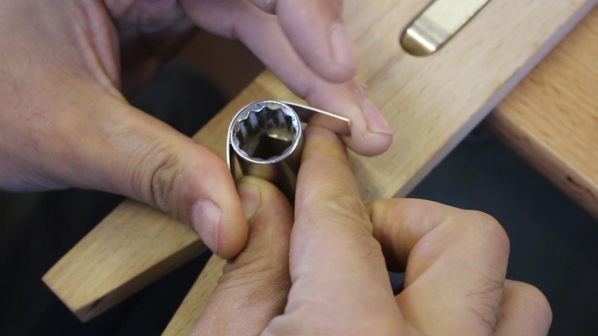 Damascus Steel and Silver Spinner Ring : 11 Steps (with Pictures ...