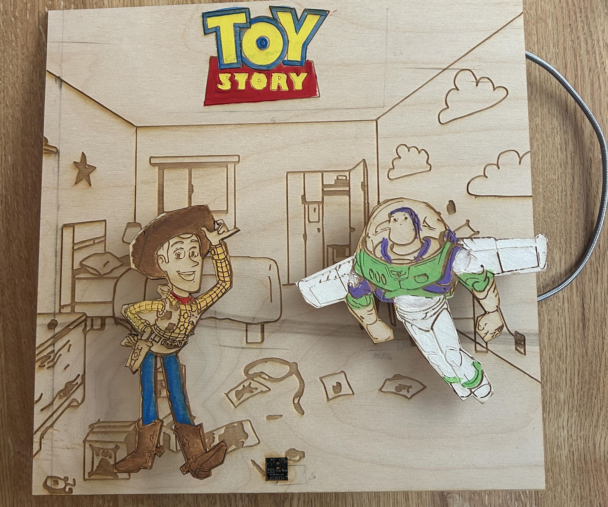 Toy Story "Andy's Coming" Interactive Art Piece : 5 Steps (with ...
