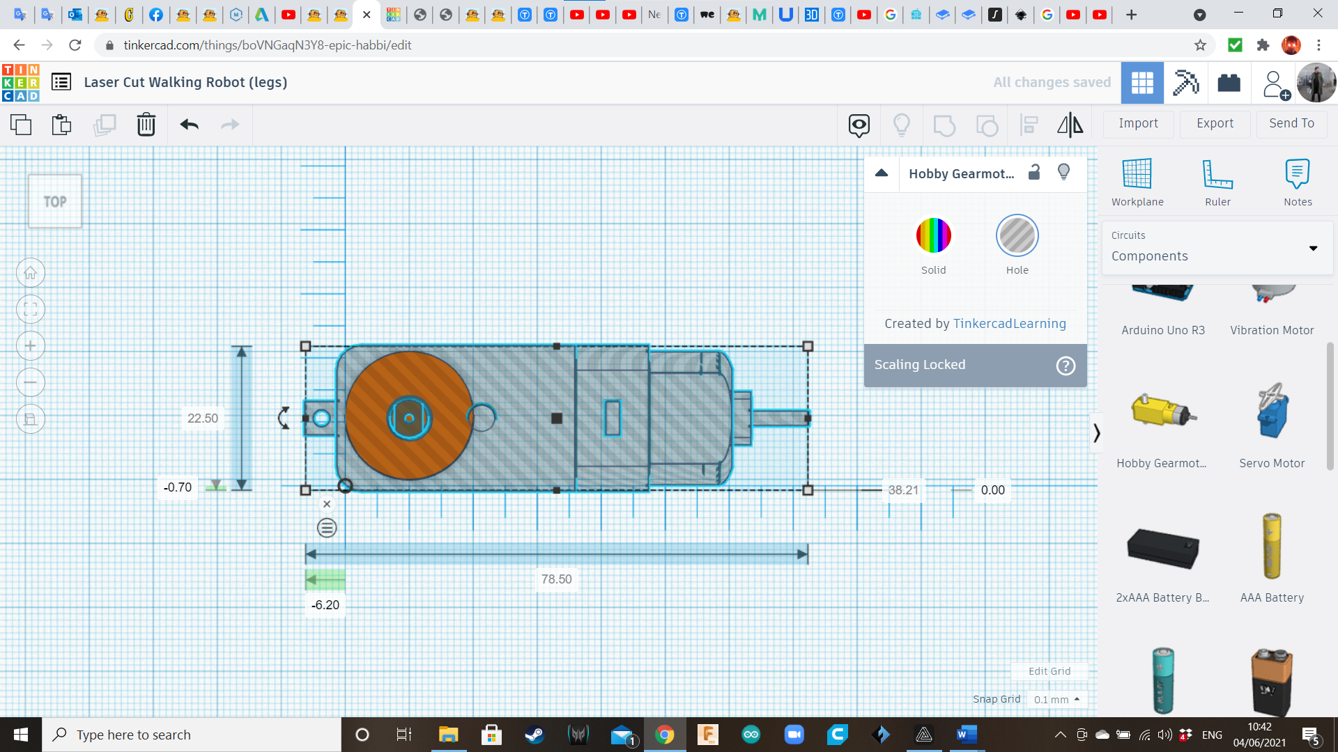 Tinkercad Robotics for School: Laser-cut Walking Machine! : 27 Steps ...
