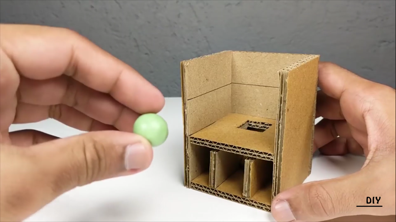 How to Make GumBall Candy Dispenser Machine From Cardboard DIY at Home ...