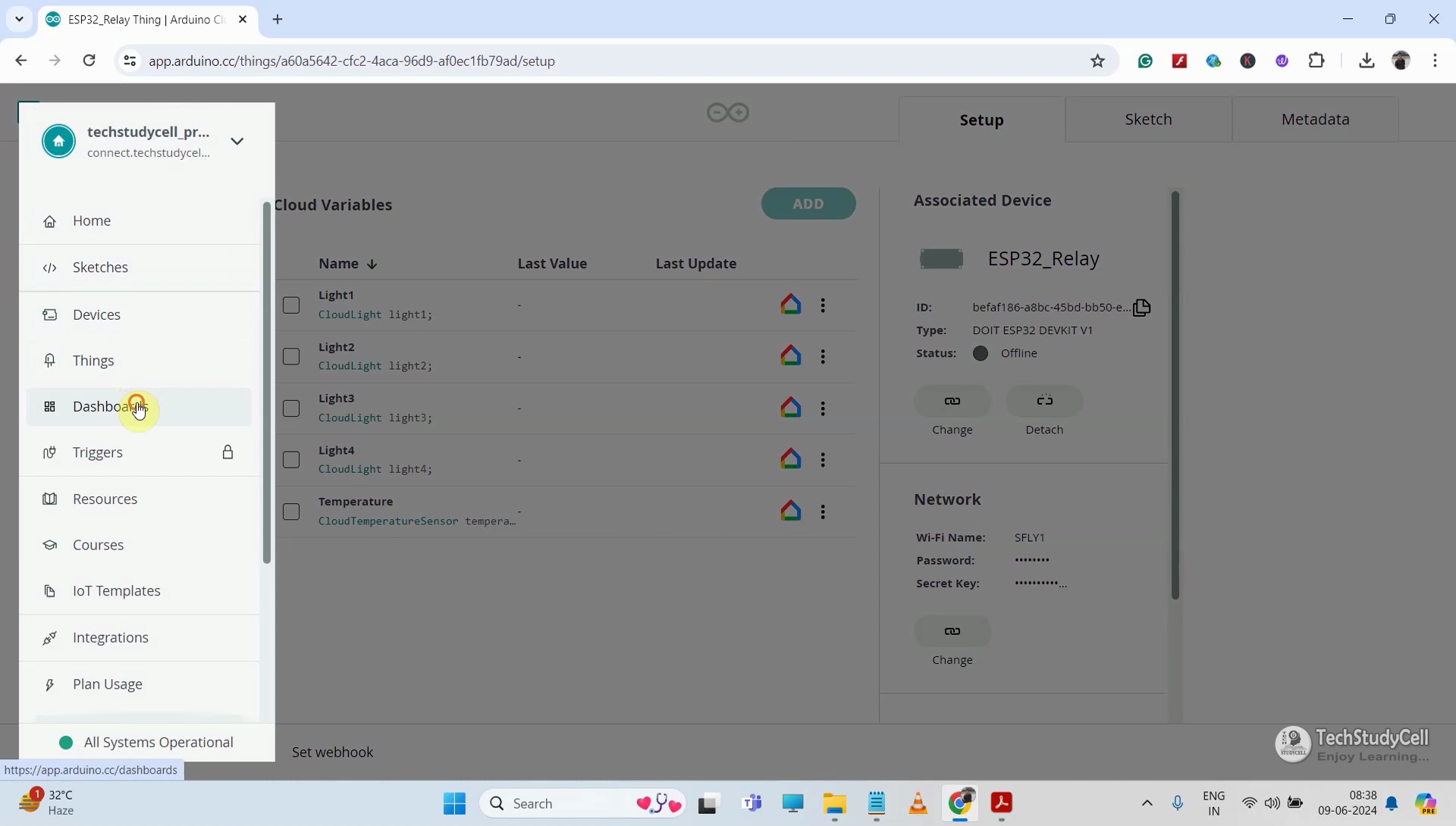 ESP32 Home Automation Using Arduino IoT Cloud Google Assistant : 16 ...