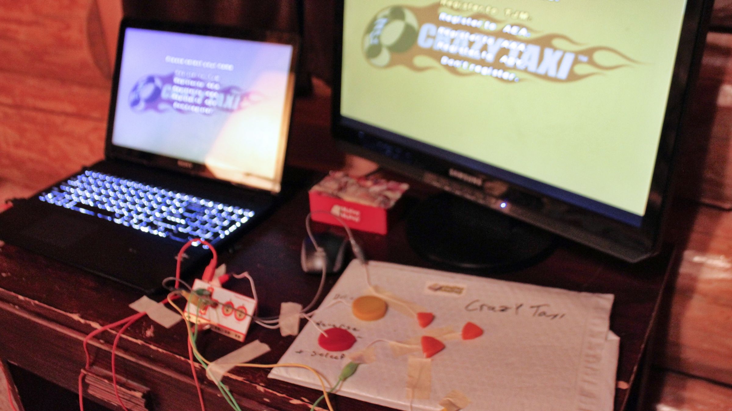 Custom Crazy Taxi Video Game Controller With Makey Makey : 3 Steps ...