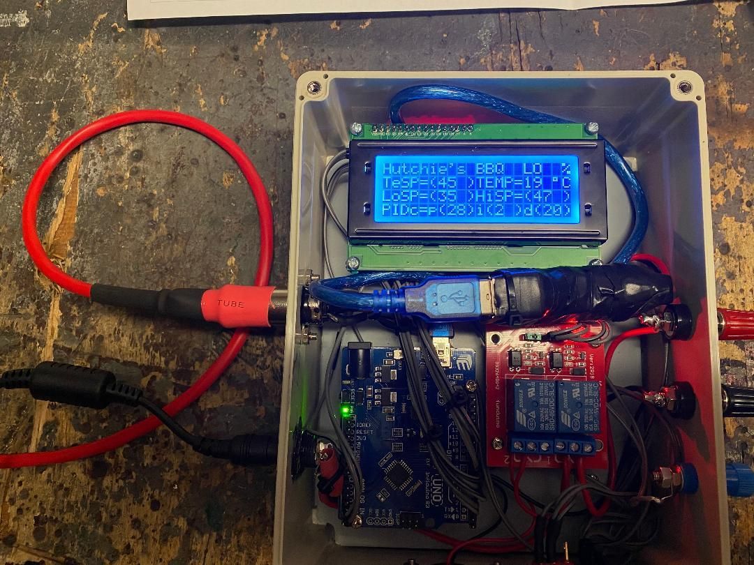 Offset BBQ Smoker. Wood Burning BBQ Temperature Controller (with ...
