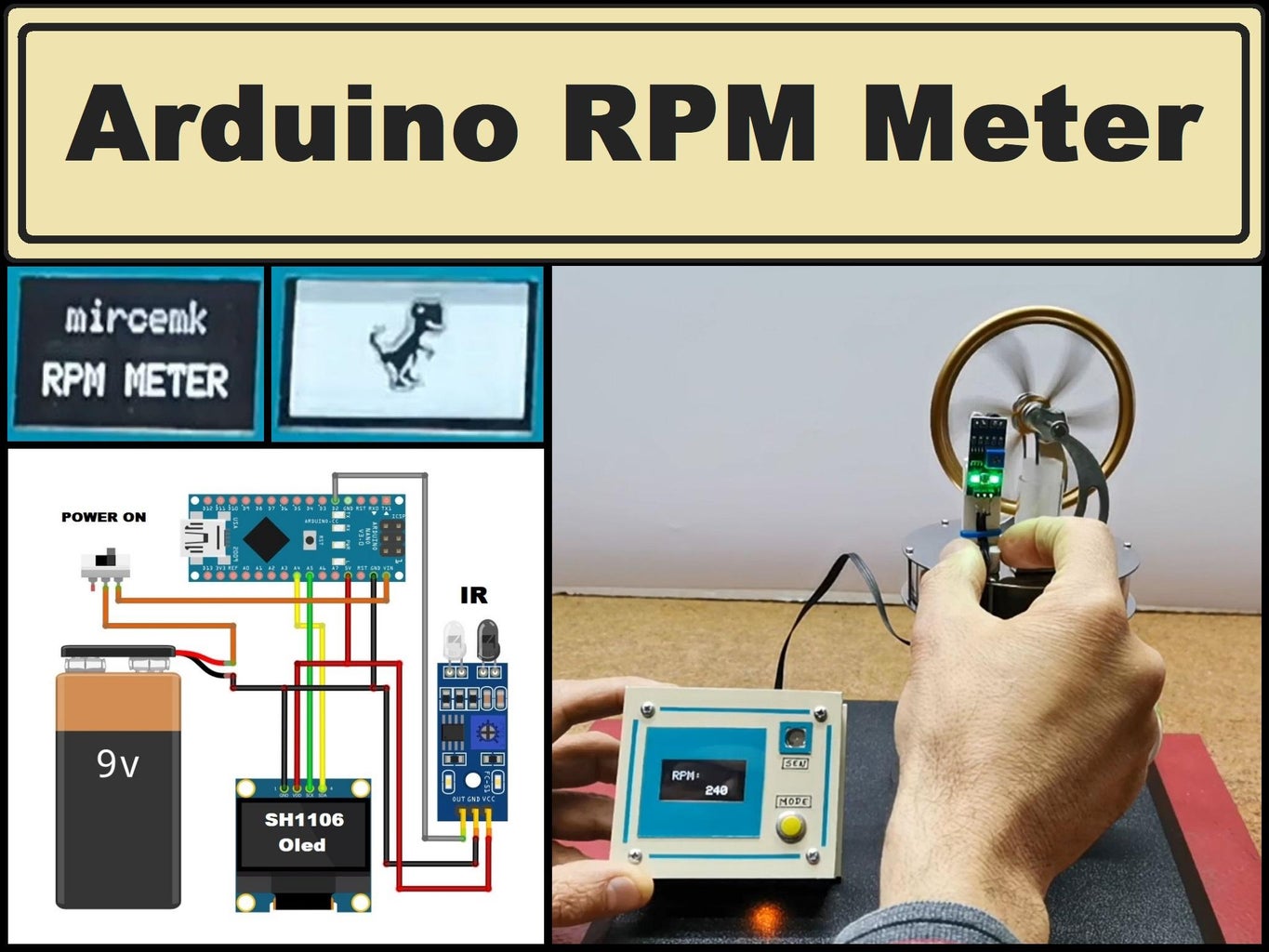 Arduino Tachometer Rpm Meter With Ir Sensor Module 4 Steps With