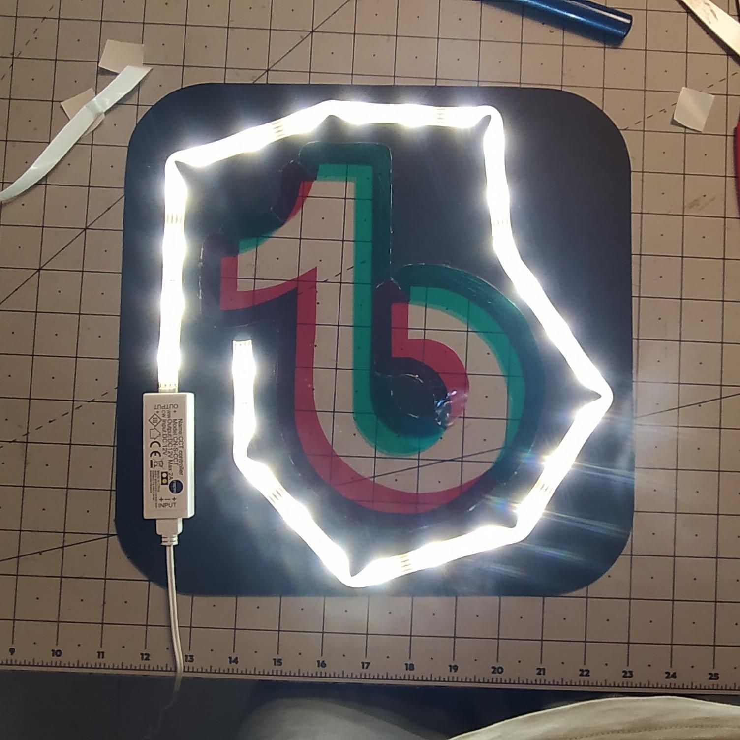 Floating Tiktok Logo Wall Light : 9 Steps (with Pictures) - Instructables
