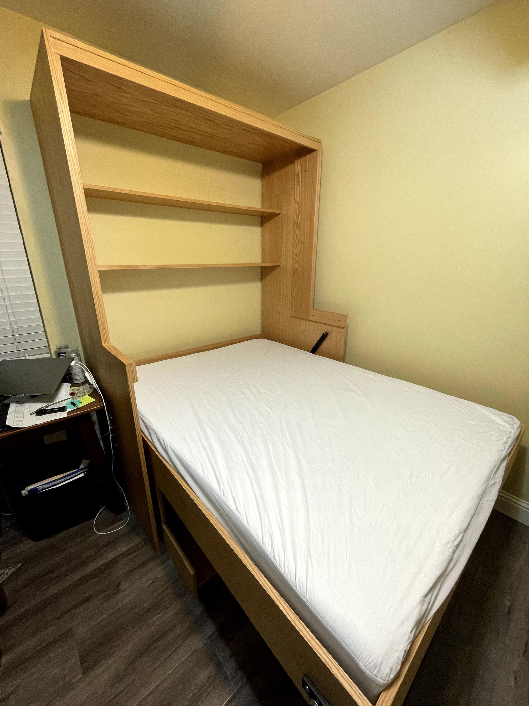 DIY Murphy Bed + Desk (AKA Hidden Bed) : 18 Steps (with Pictures ...