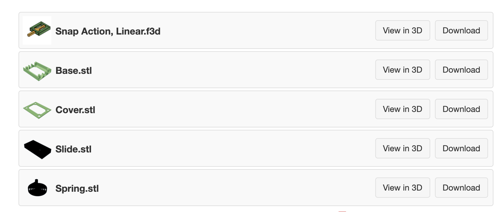 A 100% 3D Printed Linear Snap Action Mechanism. (with Pictures ...