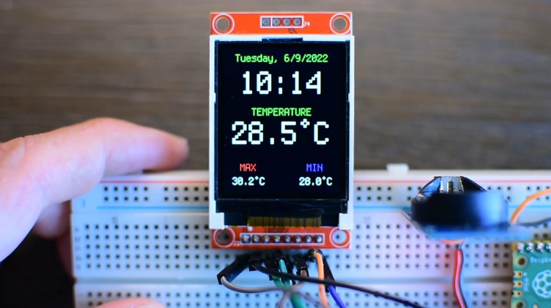 Raspberry Pi Pico Thermometer & Clock : 5 Steps (with Pictures) - Instructables