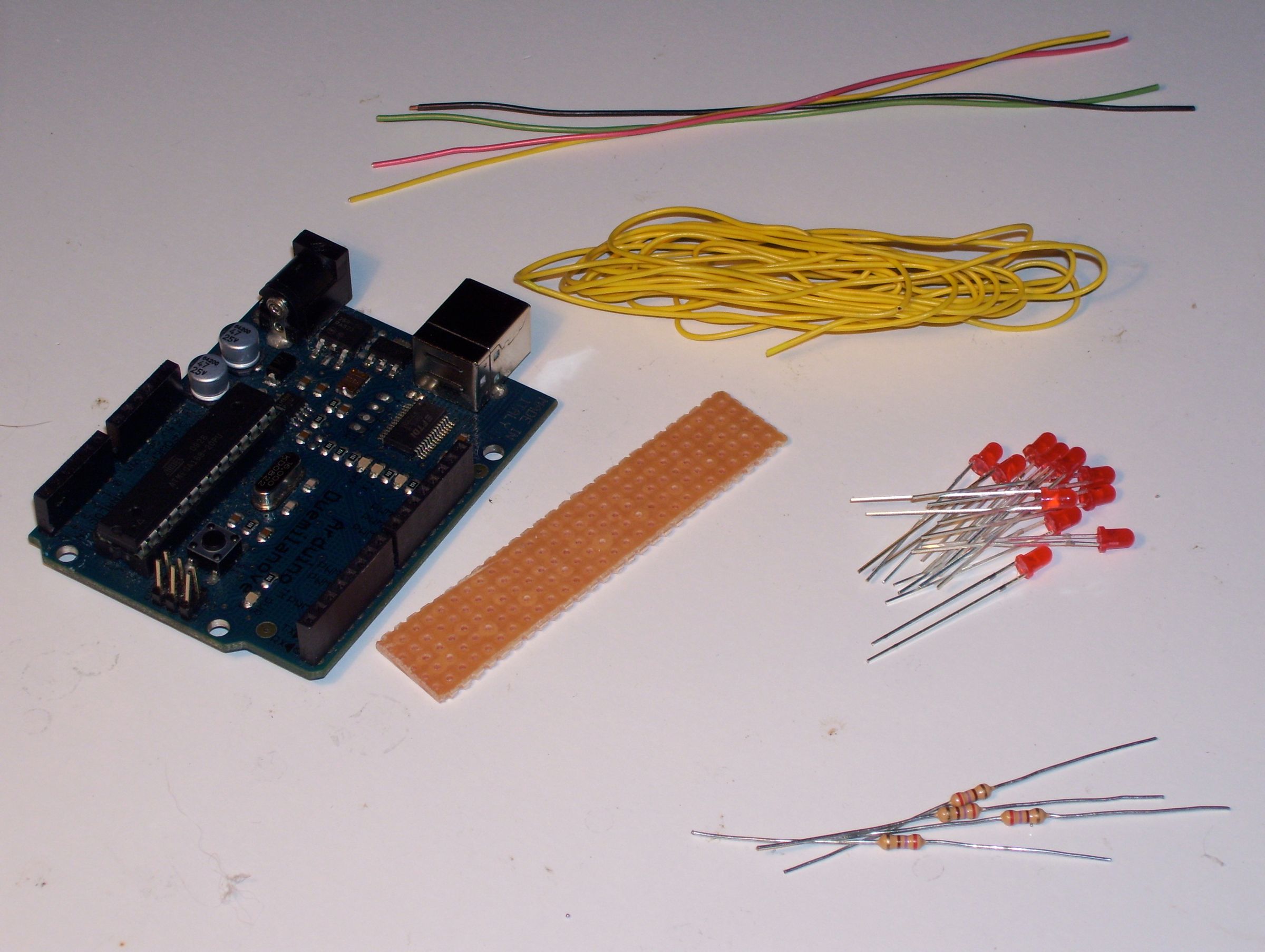 Charlieplexed Row of LED Lights, for the Arduino : 9 Steps (with ...