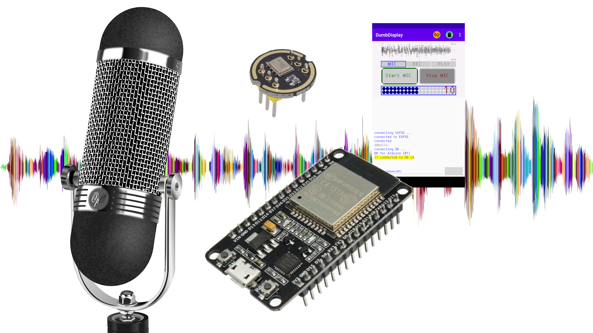 ESP32 Mic Testing With INMP441 and DumbDisplay : 7 Steps (with Pictures ...