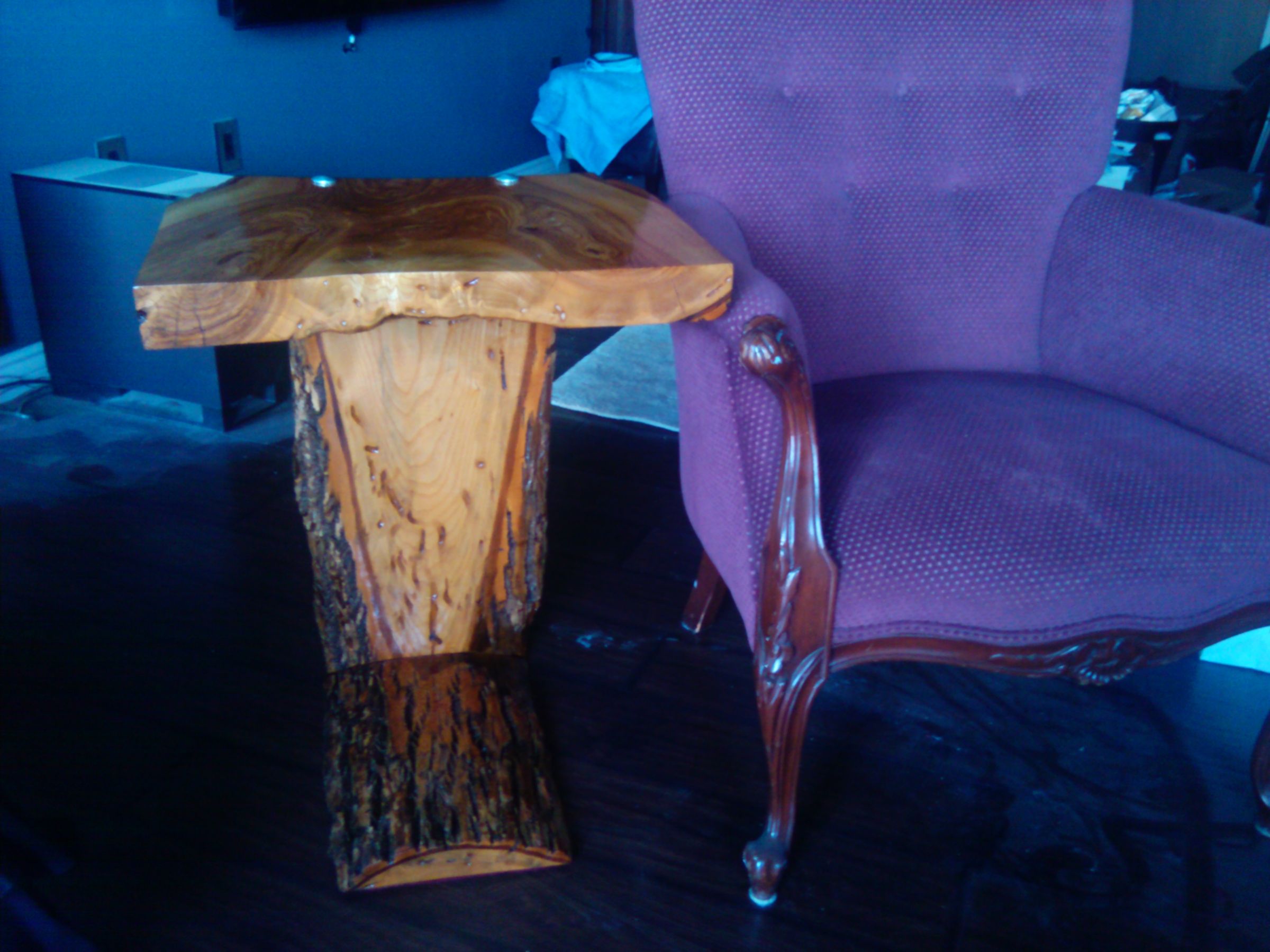 "Folded" Wood Slab Side Table - Instructables