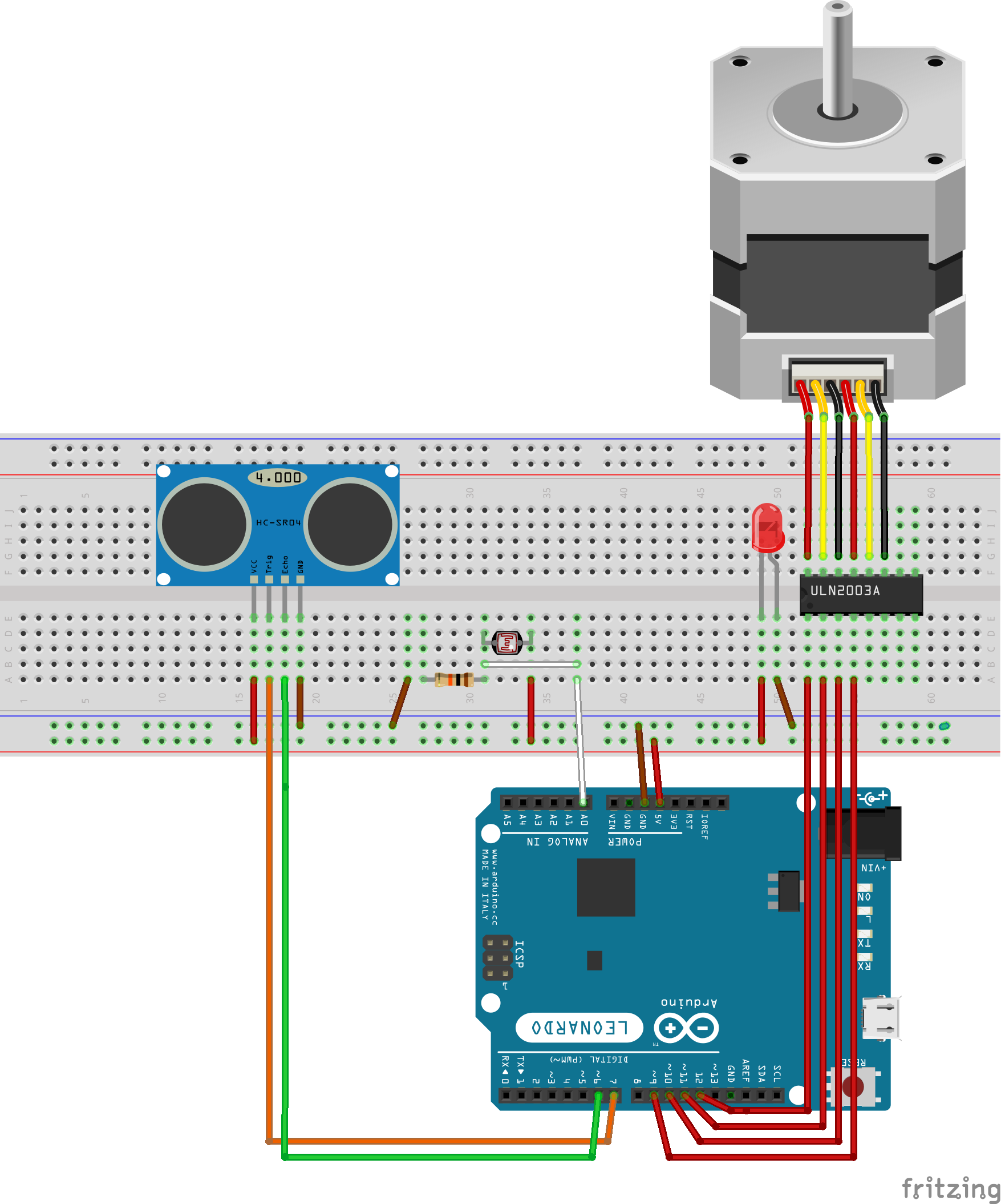 RadArduino - Radar Made With Arduino Leonardo and Processing 3 : 7 ...