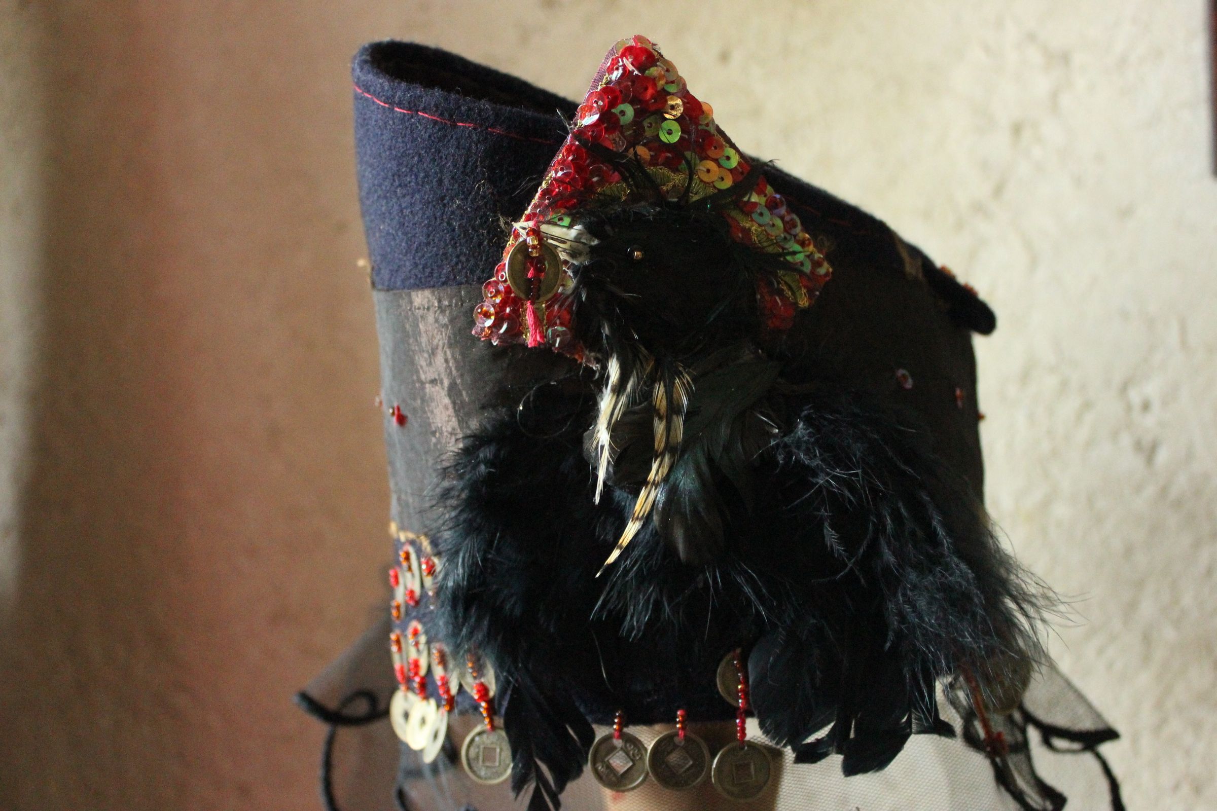 Gothic Witch's Hat With Double Veil From Remnants & Found Objects : 3 ...