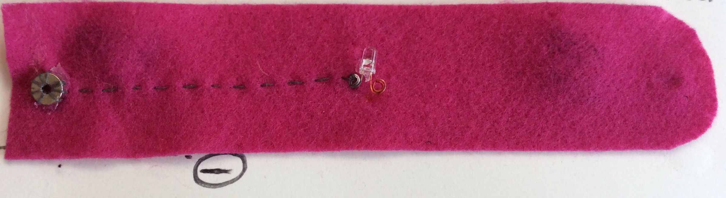 Light-up LED Cuff / Bracelet With Magnetic Switch (e-textile) : 12 ...