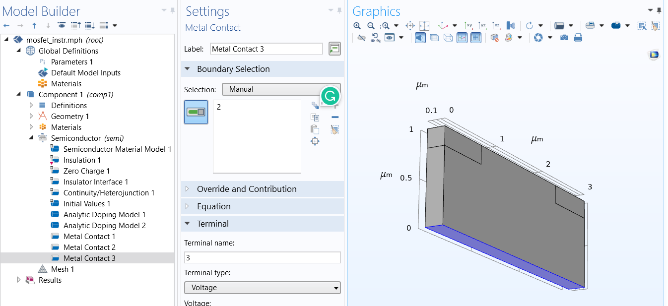 Mighty MOSFET Simulation in COMSOL - Visualizing Its Properties : 12 ...