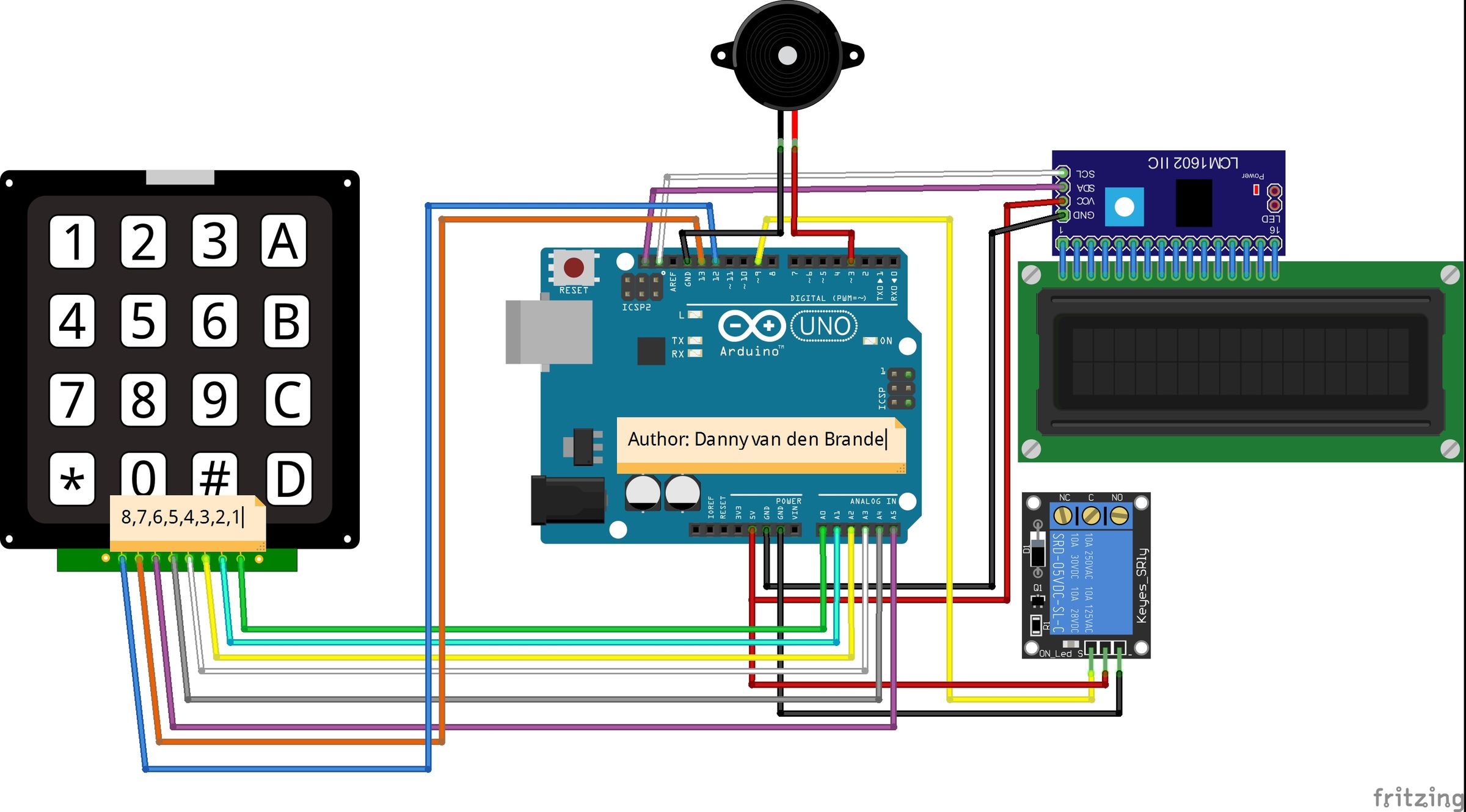 Arduino - LCD 1602A I2C - PASSWORD PROTECTED DOOR ACCESS With Relay ...