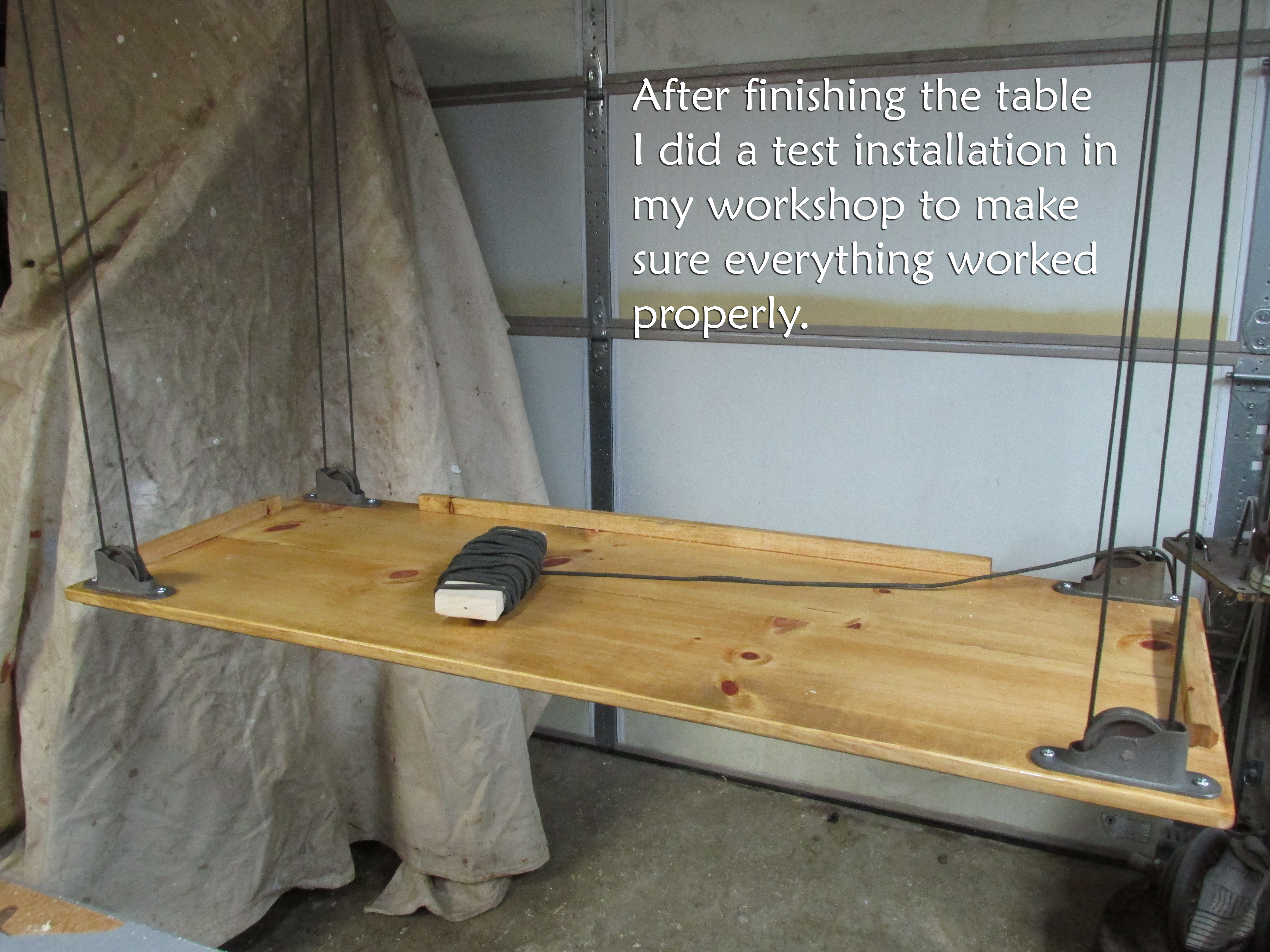 Paracord and Pulley Hanging Table : 11 Steps (with Pictures ...