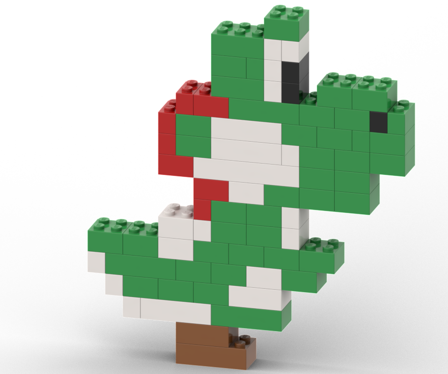 How to Build Yoshi From Super Mario Using Lego Bricks - Stop Motion ...