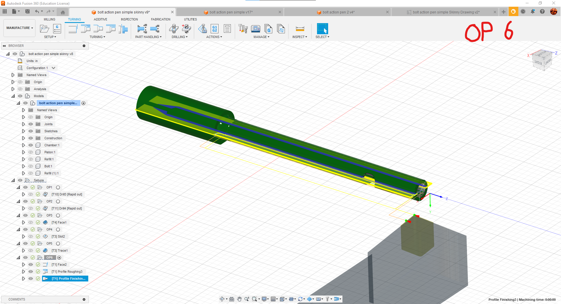 Cad Cam And Cnc A Bolt Action Pen 7 Steps With Pictures