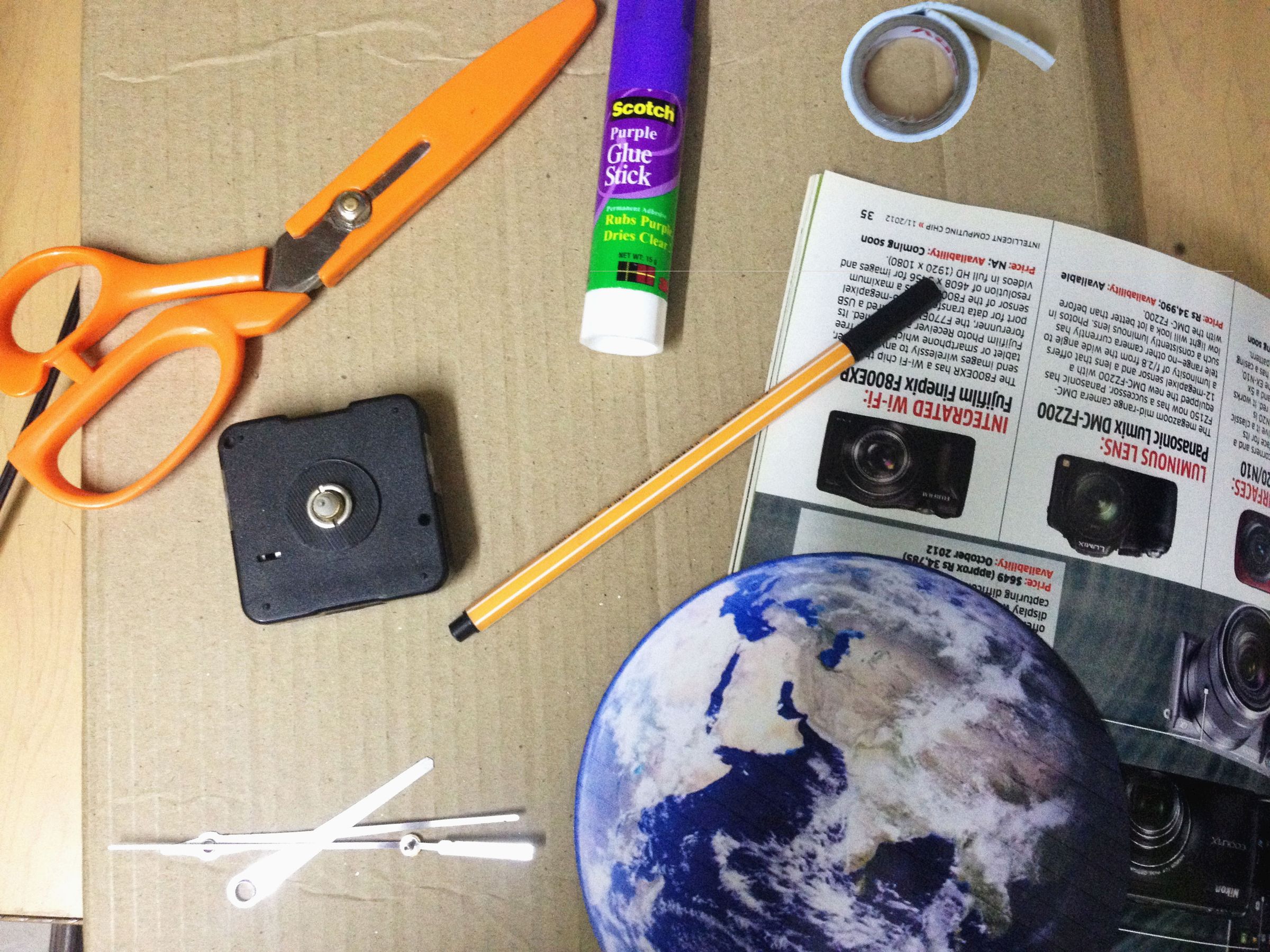 Cardboard Earth Clock : 11 Steps (with Pictures) - Instructables
