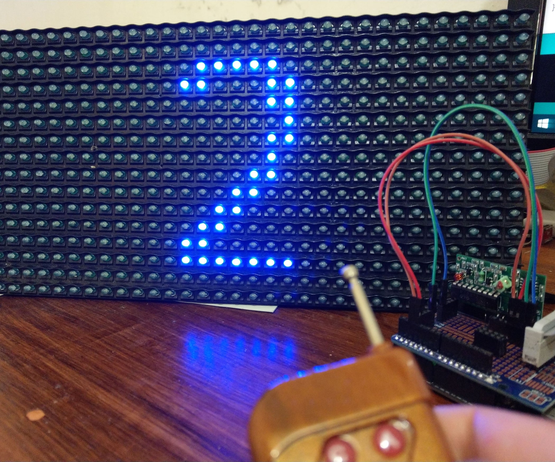Arduino Wireless Rf Remote Counter With Dot Matrix Display 4 Steps Instructables 