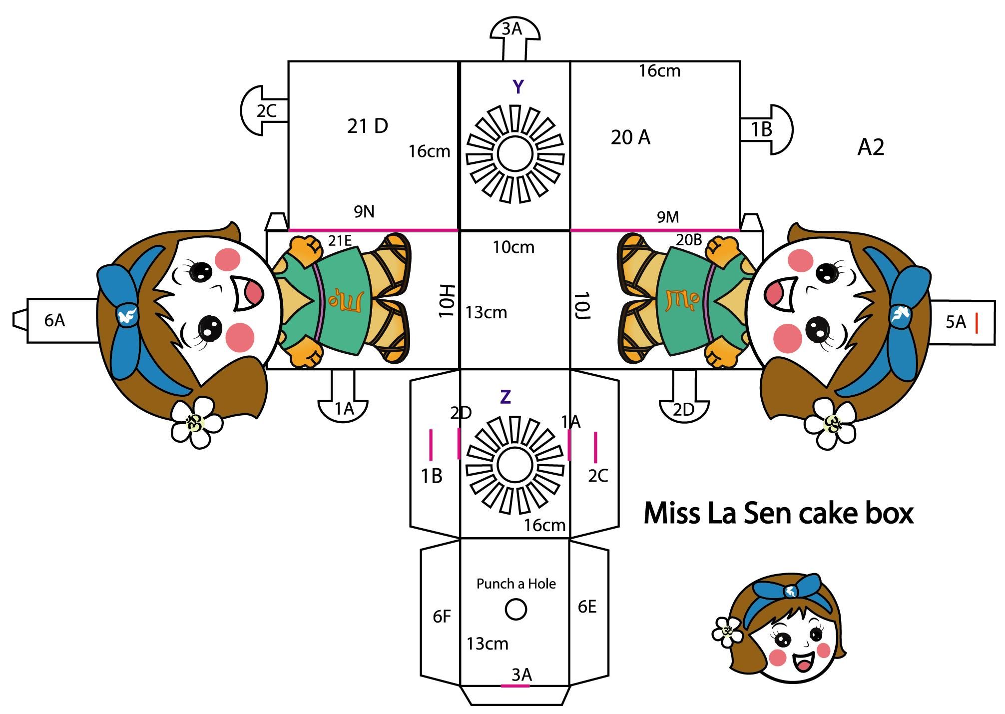 Miss La Sen Cake Box : 12 Steps - Instructables