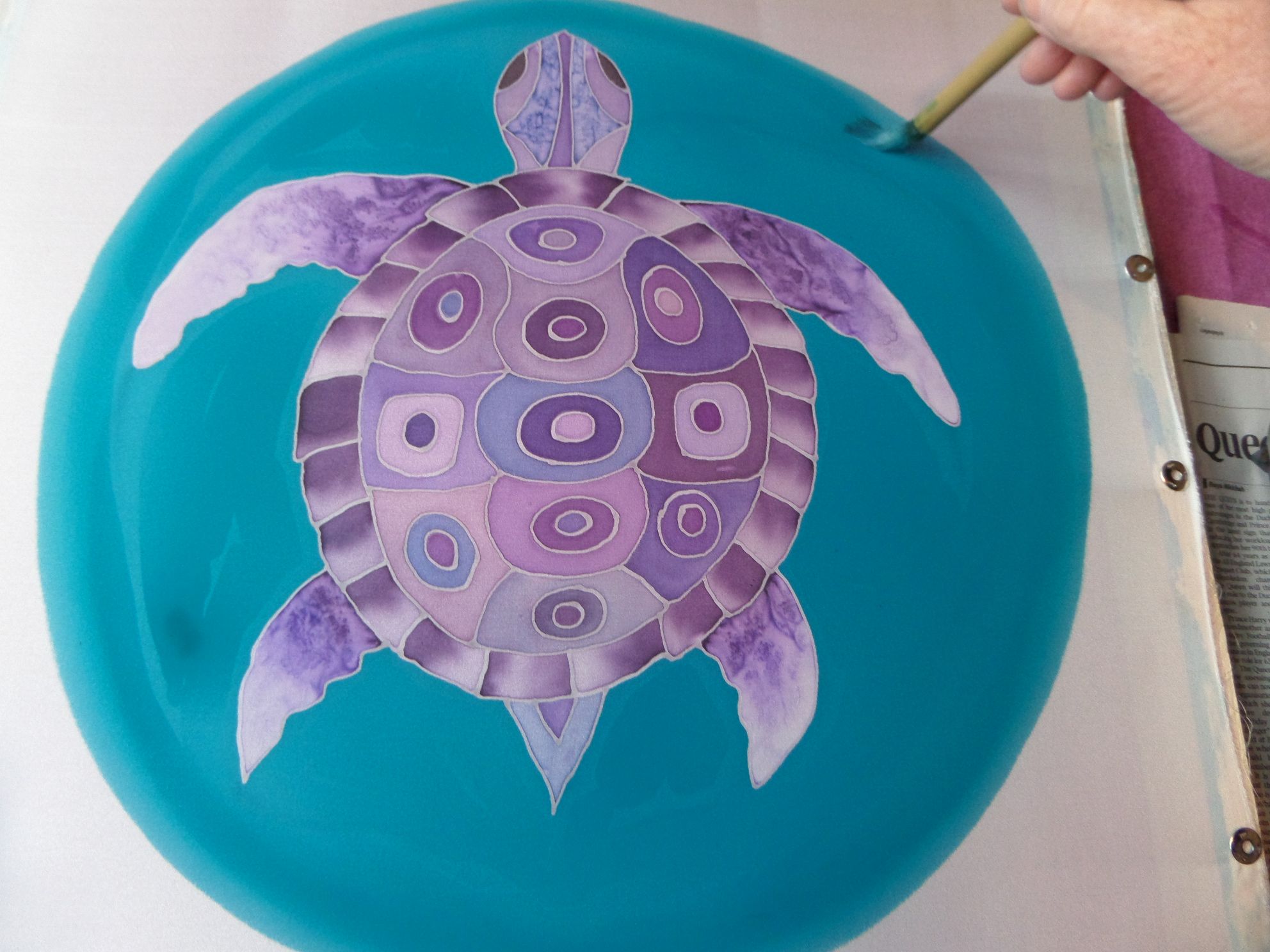 "Purple Turtle" Silk Painting : 14 Steps (with Pictures) - Instructables