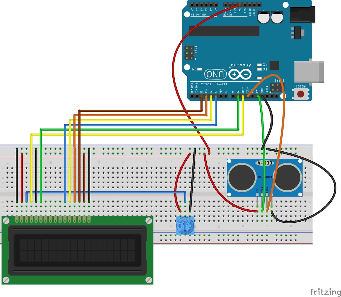 Distance Measurement Using Arduino 3 Steps Instructables