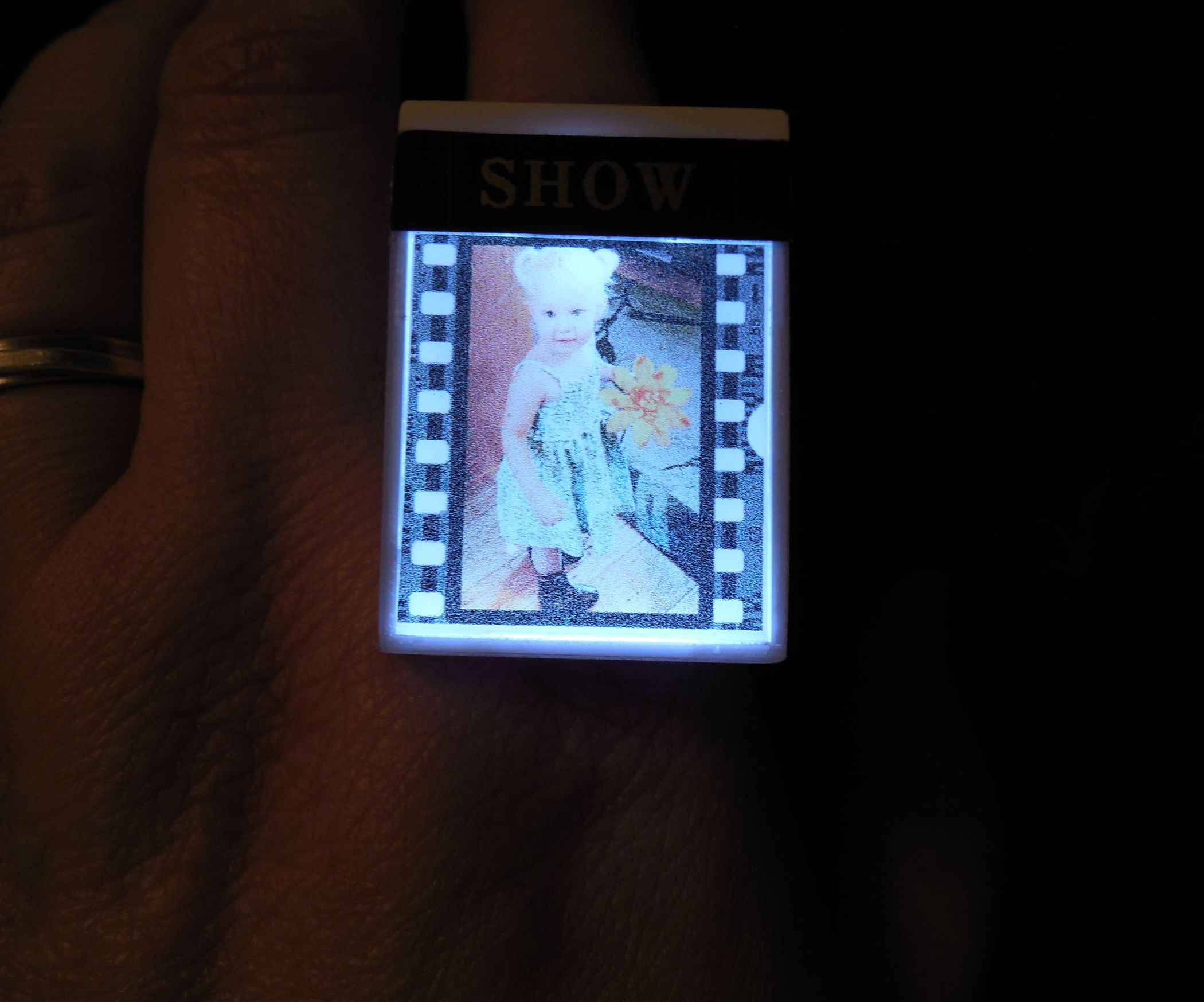Backlit LED Display Finger Ring W/ Photo Transparancy : 9 Steps (with ...